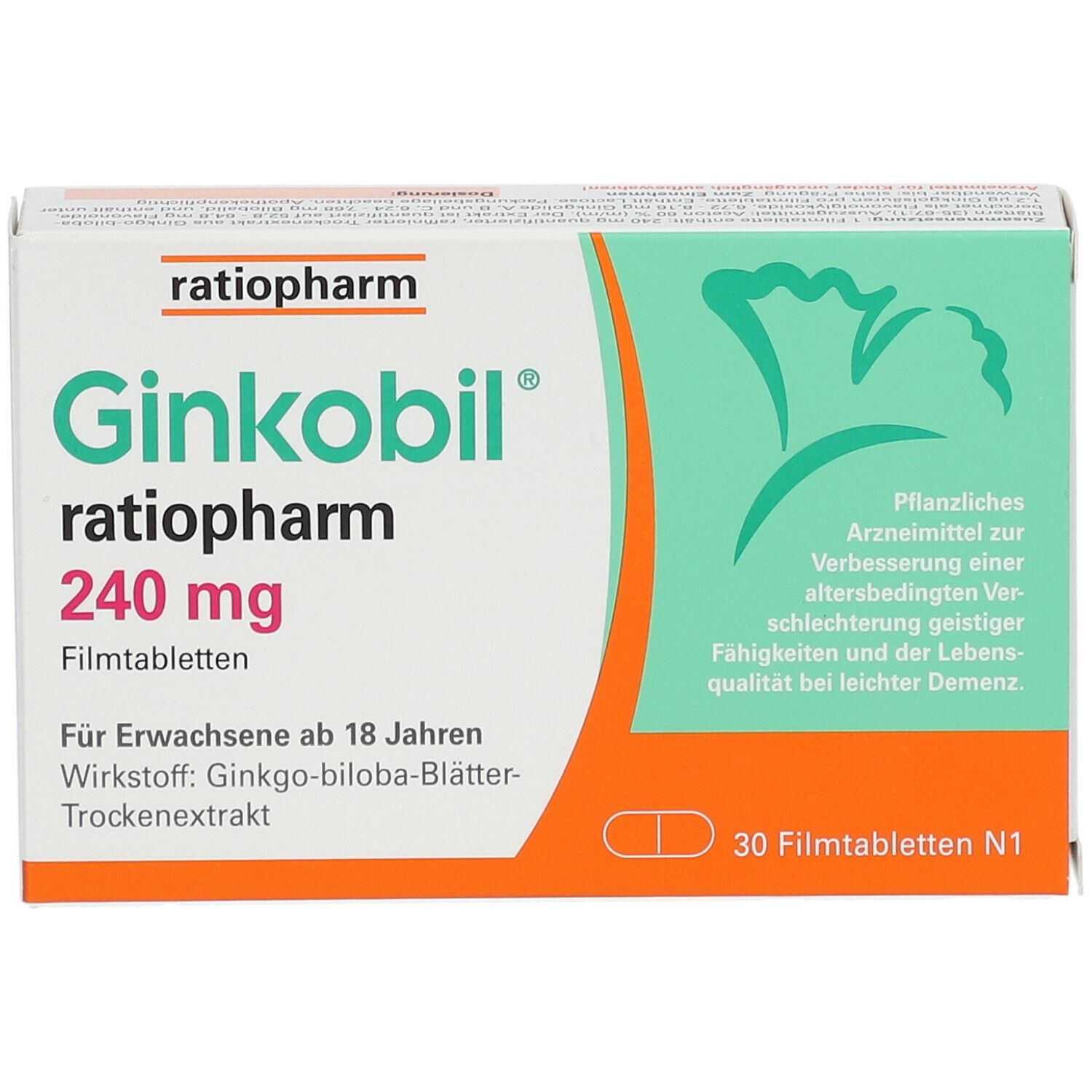 Ginkobil® ratiopharm 240 mg 30 St - shop-apotheke.com