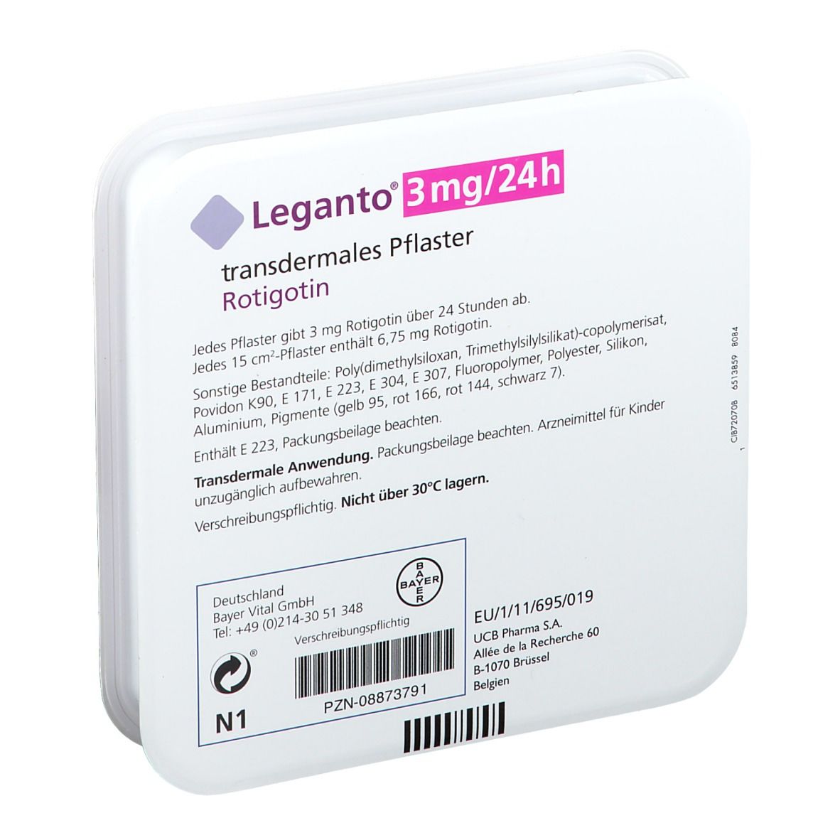 Leganto® 3 mg/24 h 7 St mit dem E-Rezept kaufen - Shop Apotheke