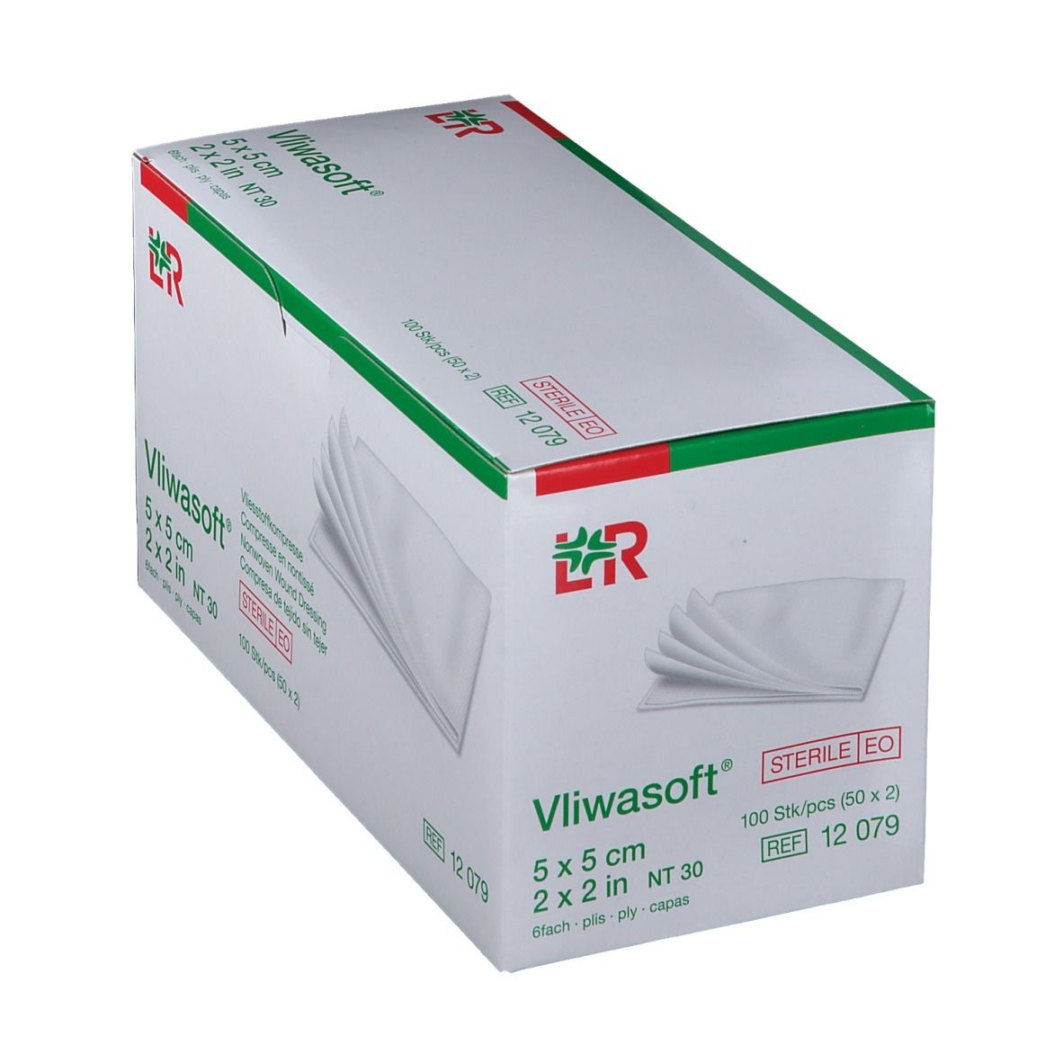 Vliwasoft® Vliesstoffkompresse 5 cm x 5 cm 6lagig steril 50x2 St - Shop ...