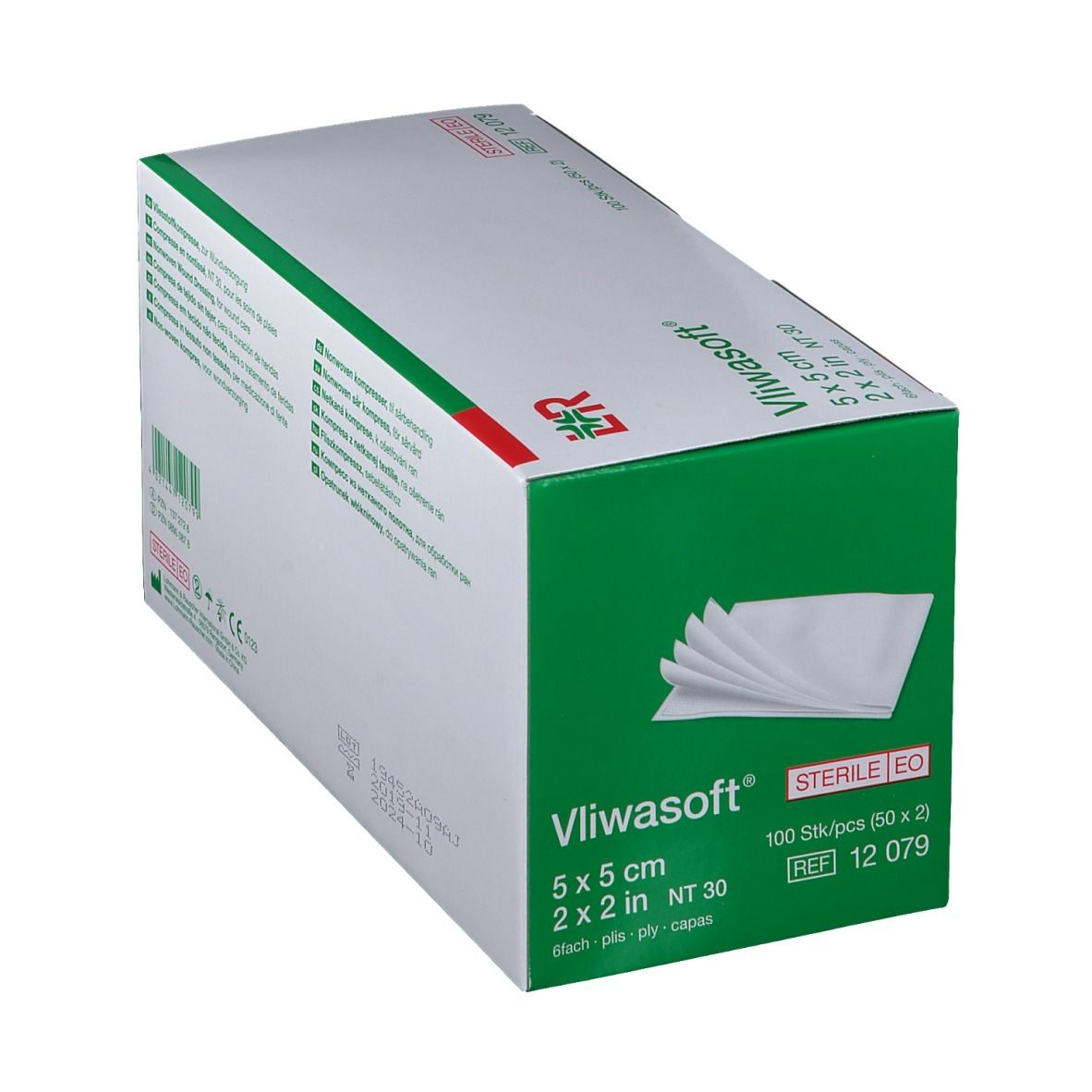 Vliwasoft® Vliesstoffkompresse 5 cm x 5 cm 6lagig steril 50x2 St - Shop ...