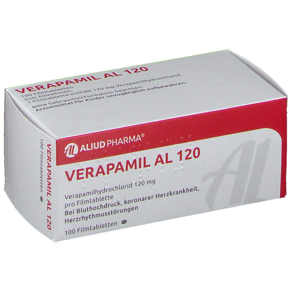 Verapamil AL 120 100 St mit dem E-Rezept kaufen - Shop Apotheke