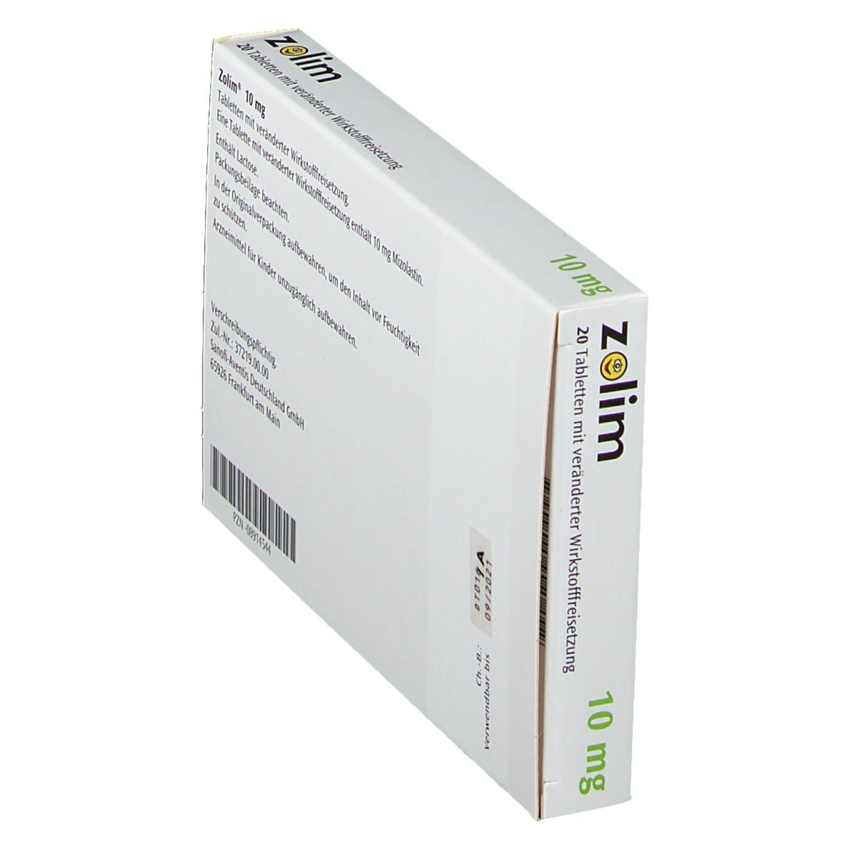 zolim® 10 mg 20 St mit dem E-Rezept kaufen - Shop Apotheke