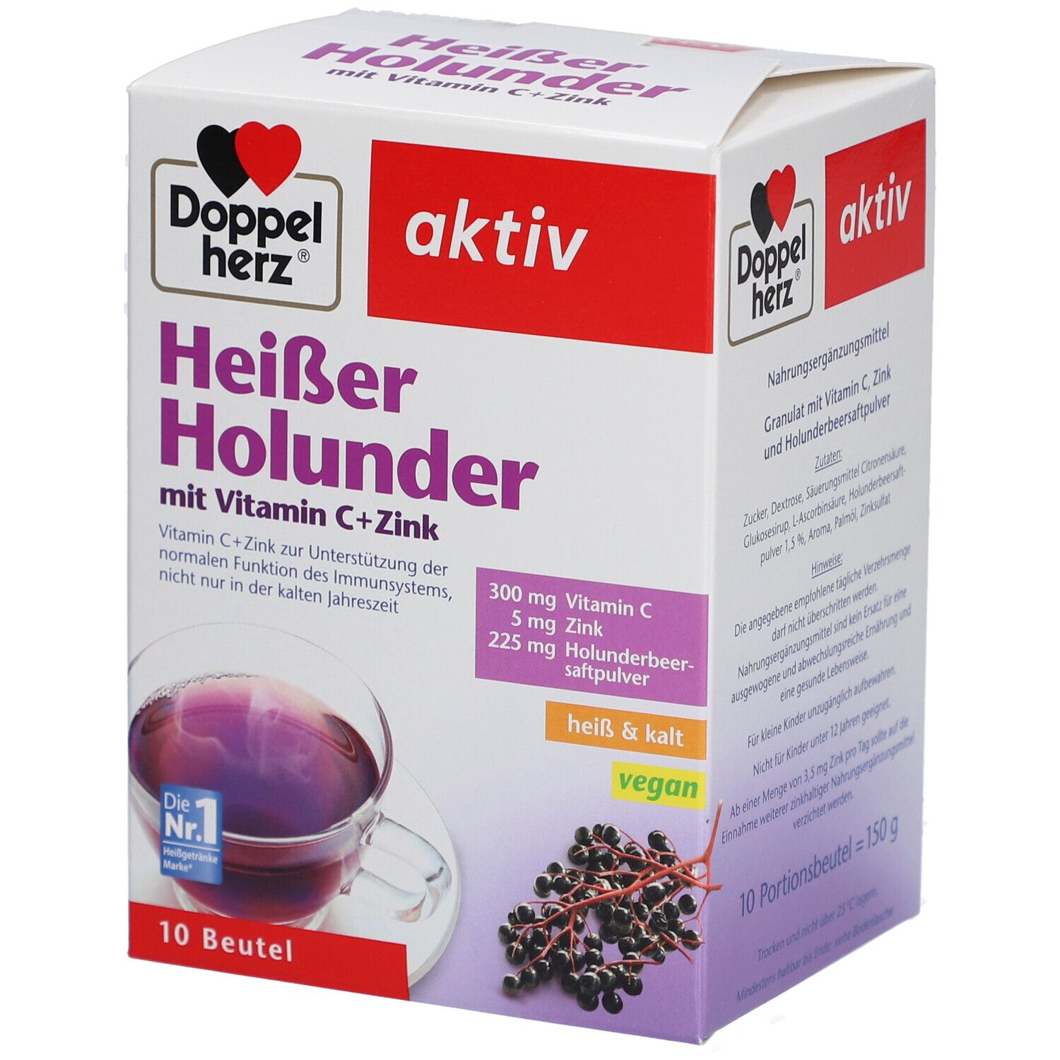 Doppelherz® aktiv Heißer Holunder mit Vitamin C + Zink 10 St - shop ...