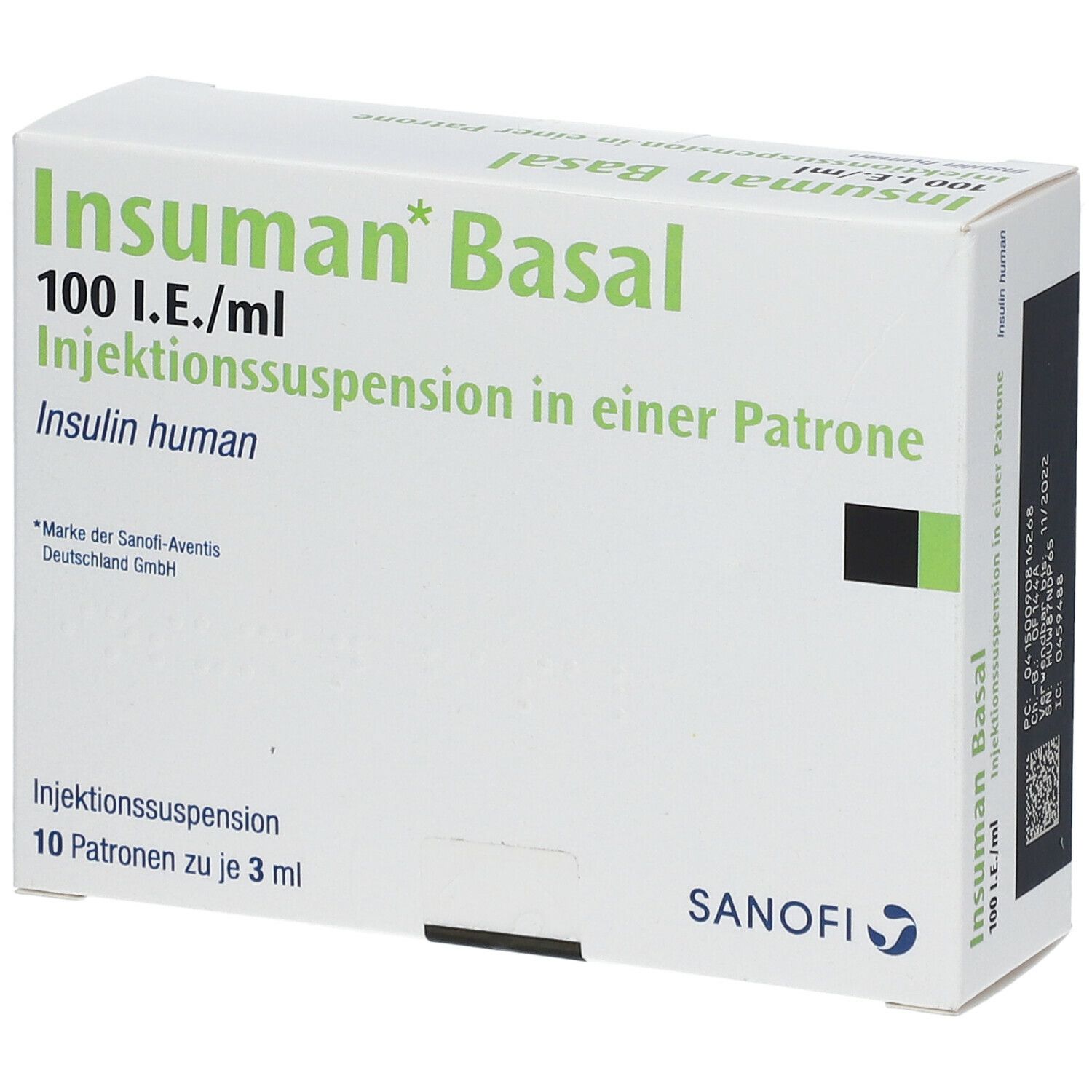 Insuman Basal 100 I.E./ml 10x3 ml mit dem E-Rezept kaufen - Shop Apotheke