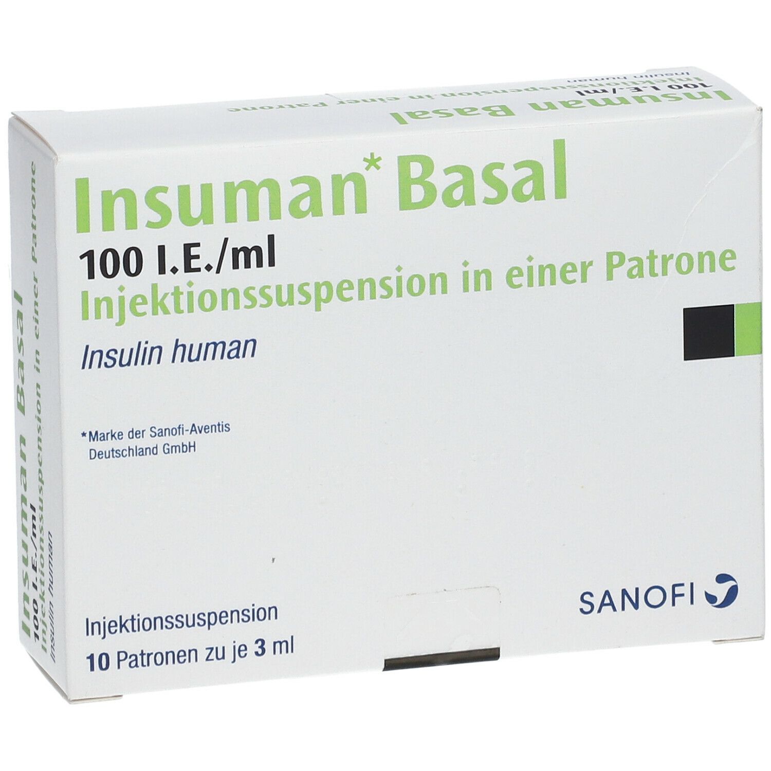 Insuman Basal 100 I.E./ml 10x3 ml mit dem E-Rezept kaufen - Shop Apotheke