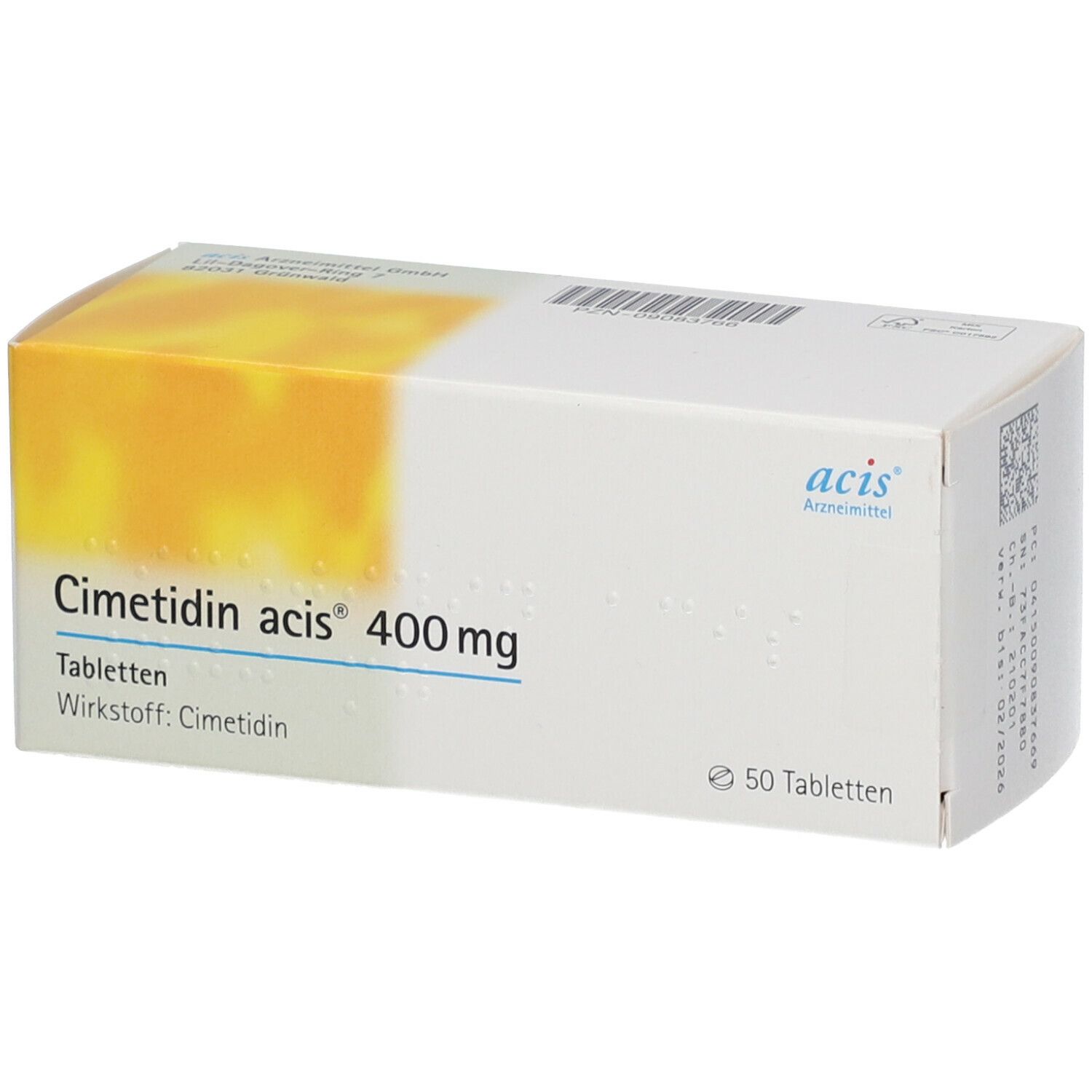 Cimetidin acis® 400Mg 50 St mit dem E-Rezept kaufen - Shop Apotheke