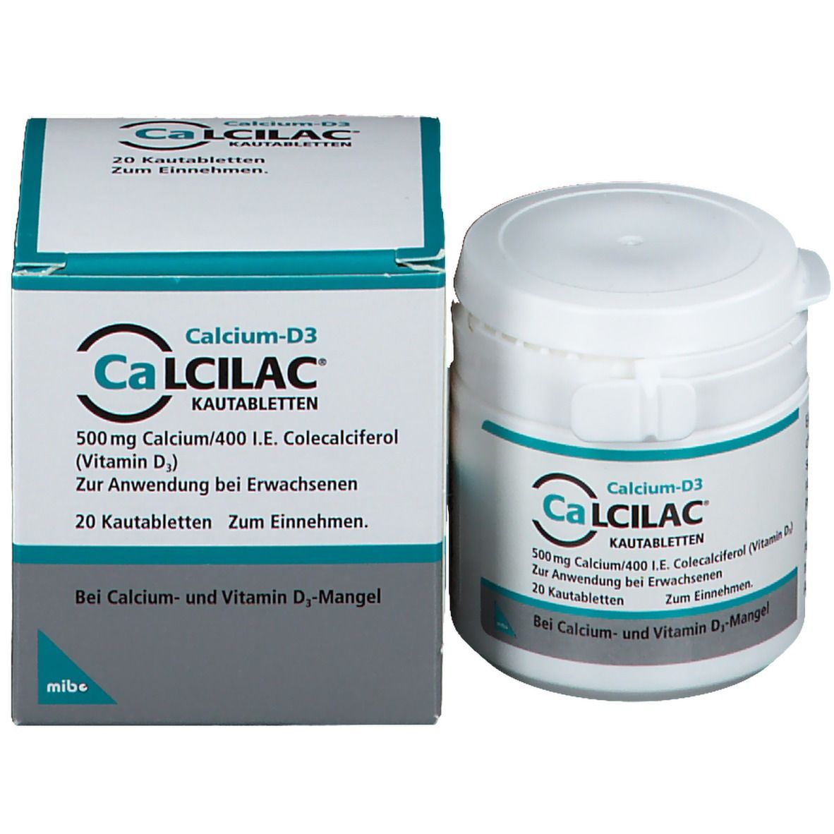 Calcilac® Kautabletten 500 mg/400 I.E. 20 St - shop-apotheke.com