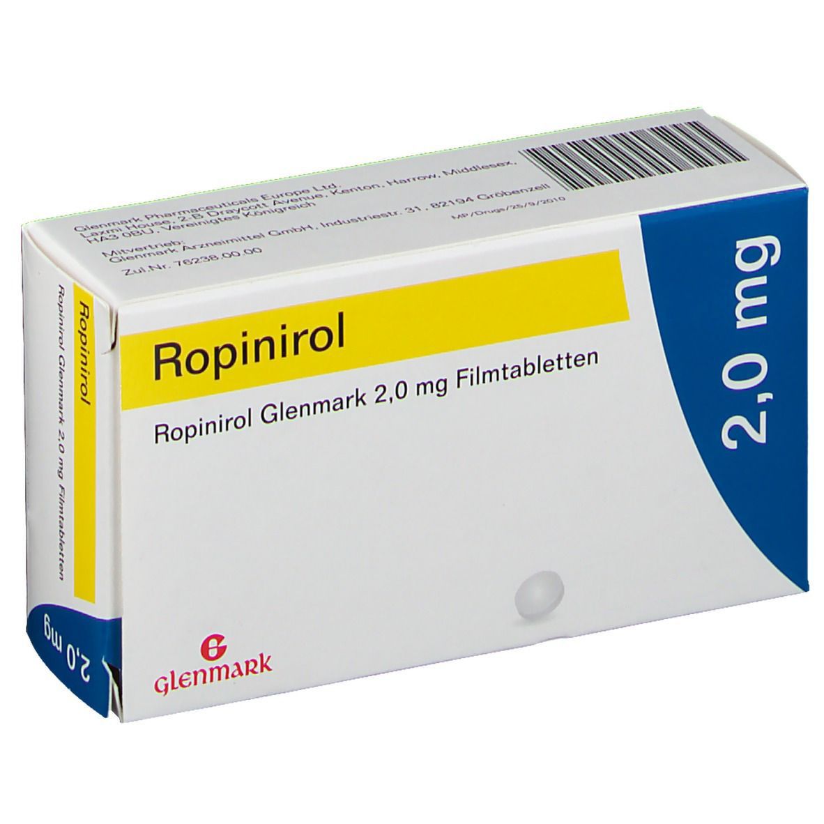Ropinirol Glenmark 2 mg 21 St mit dem E-Rezept kaufen - Shop Apotheke