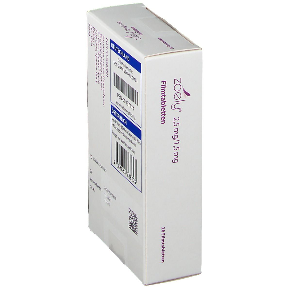 zoely® 2,5 mg/1,5 mg 1x28 St mit dem E-Rezept kaufen - Shop Apotheke