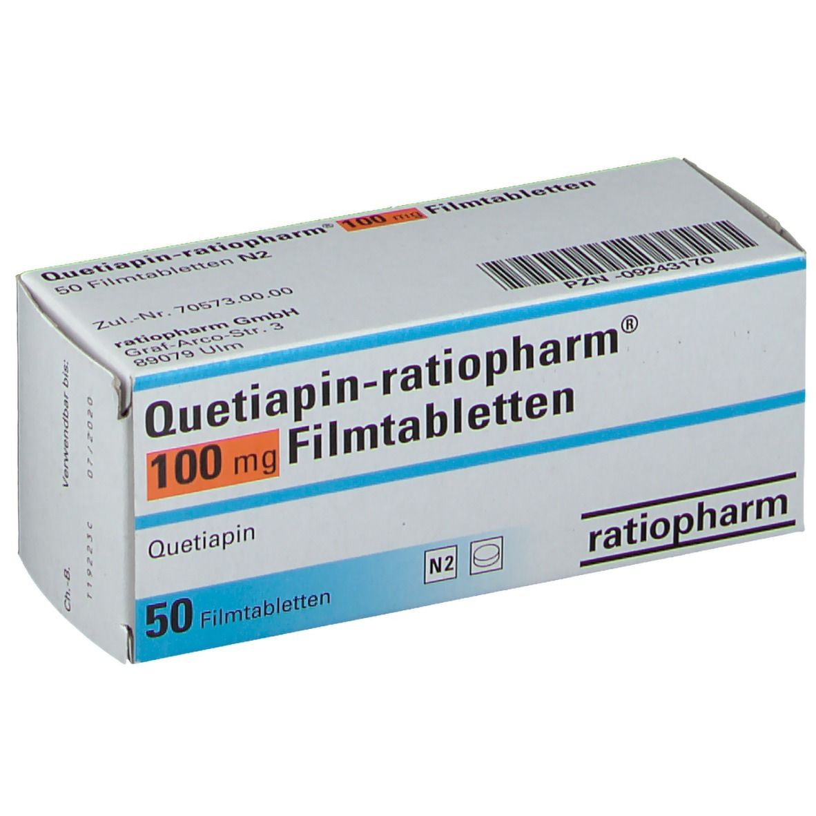 Quetiapin-ratiopharm® 100 mg 50 St - shop-apotheke.com