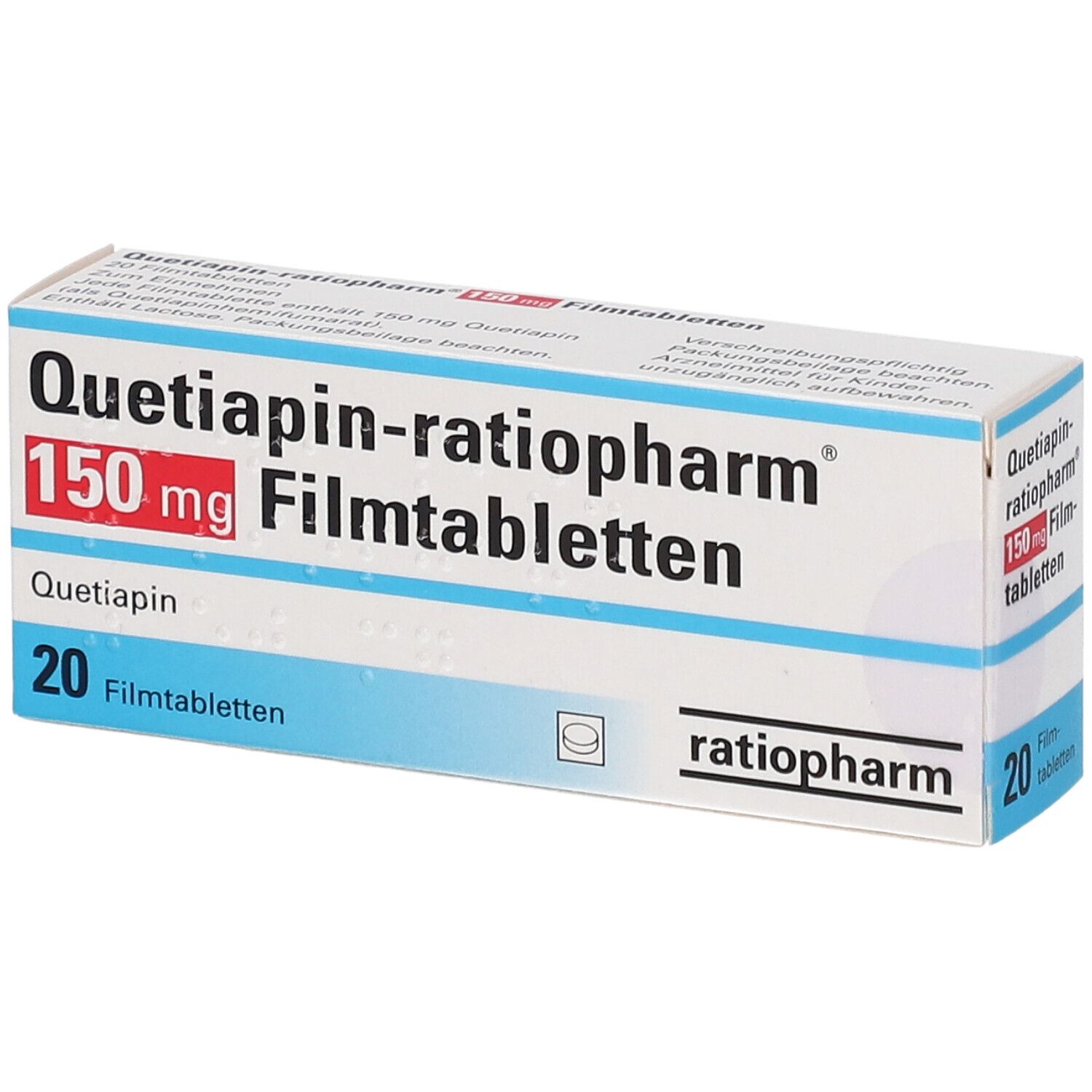 Quetiapin-ratiopharm® 150 mg 20 St - shop-apotheke.com
