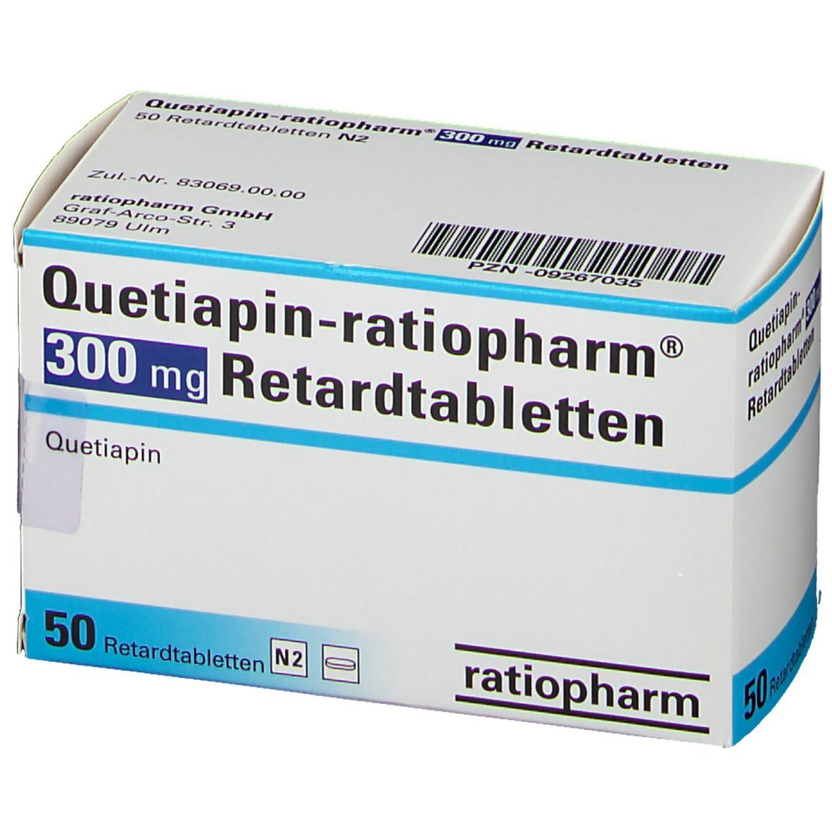Quetiapin-ratiopharm® 300 mg 50 St - shop-apotheke.com