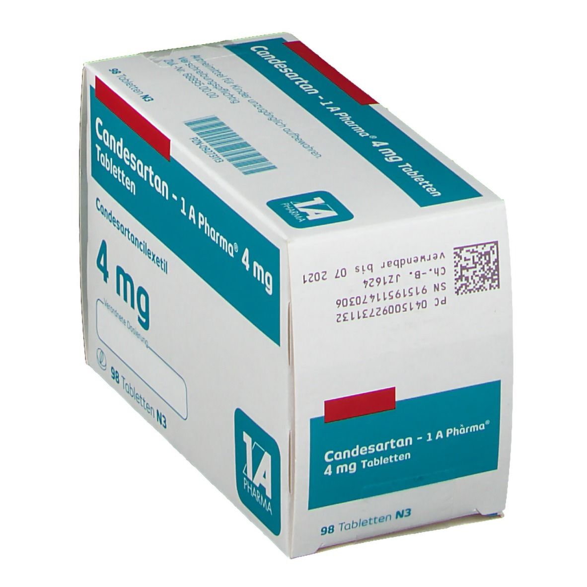 Candesartan 1A Pharma® 4Mg 98 St mit dem E-Rezept kaufen - Shop Apotheke