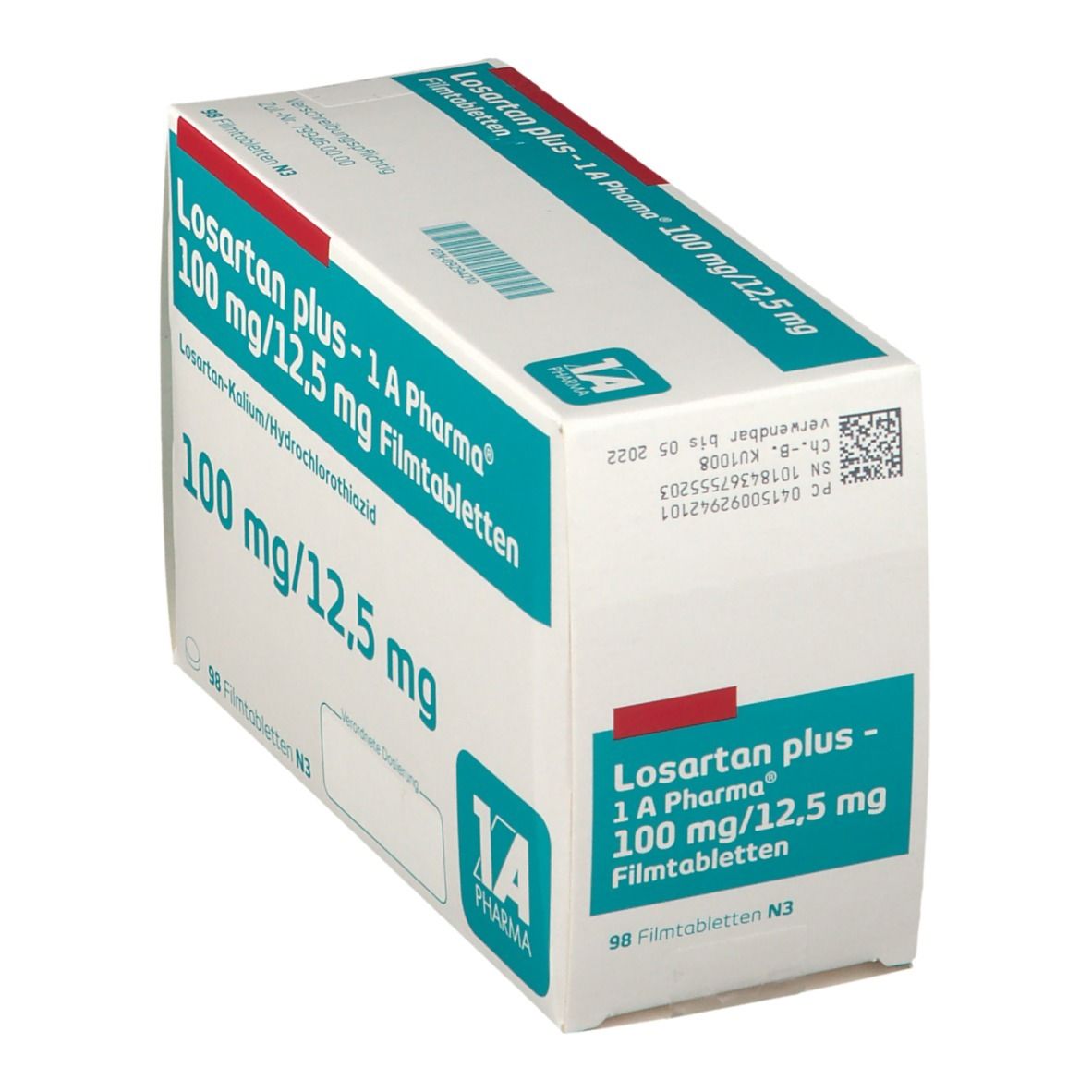 Losartan plus - 1 A Pharma® 100 mg/12,5 mg 98 St mit dem E-Rezept ...
