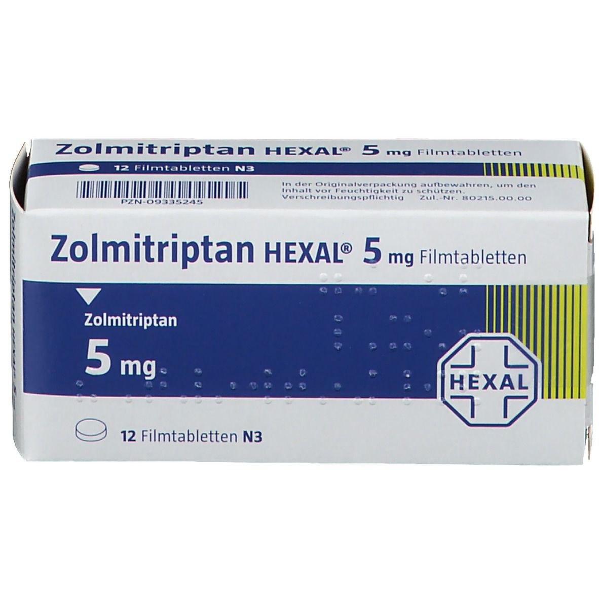 Zolmitriptan HEXAL® 5 mg 12 St mit dem E-Rezept kaufen - Shop Apotheke
