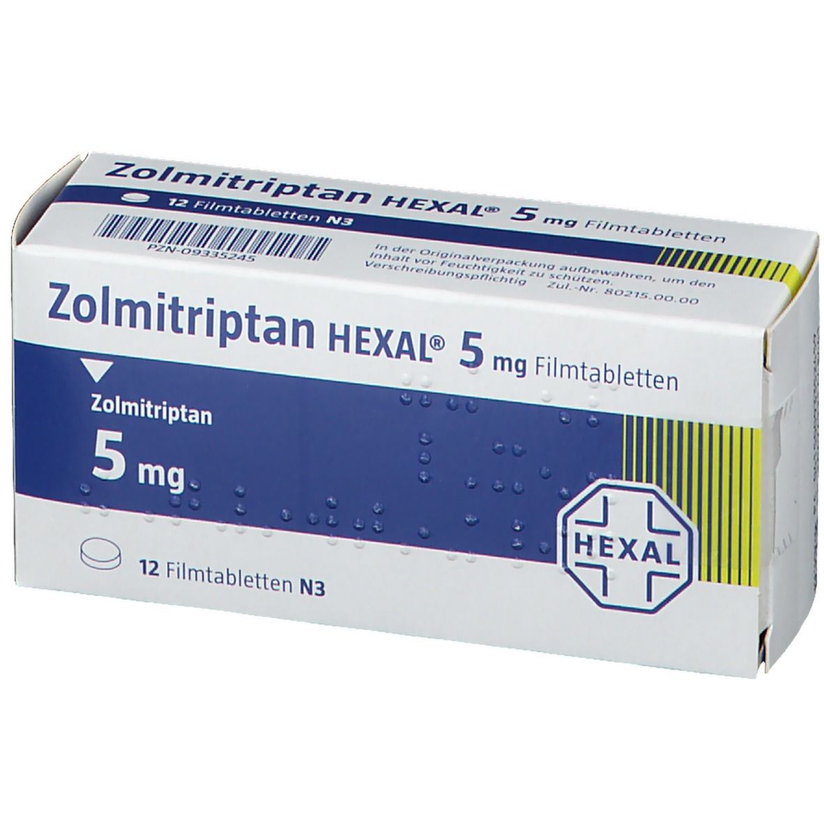 Zolmitriptan HEXAL® 5 mg 12 St mit dem E-Rezept kaufen - Shop Apotheke
