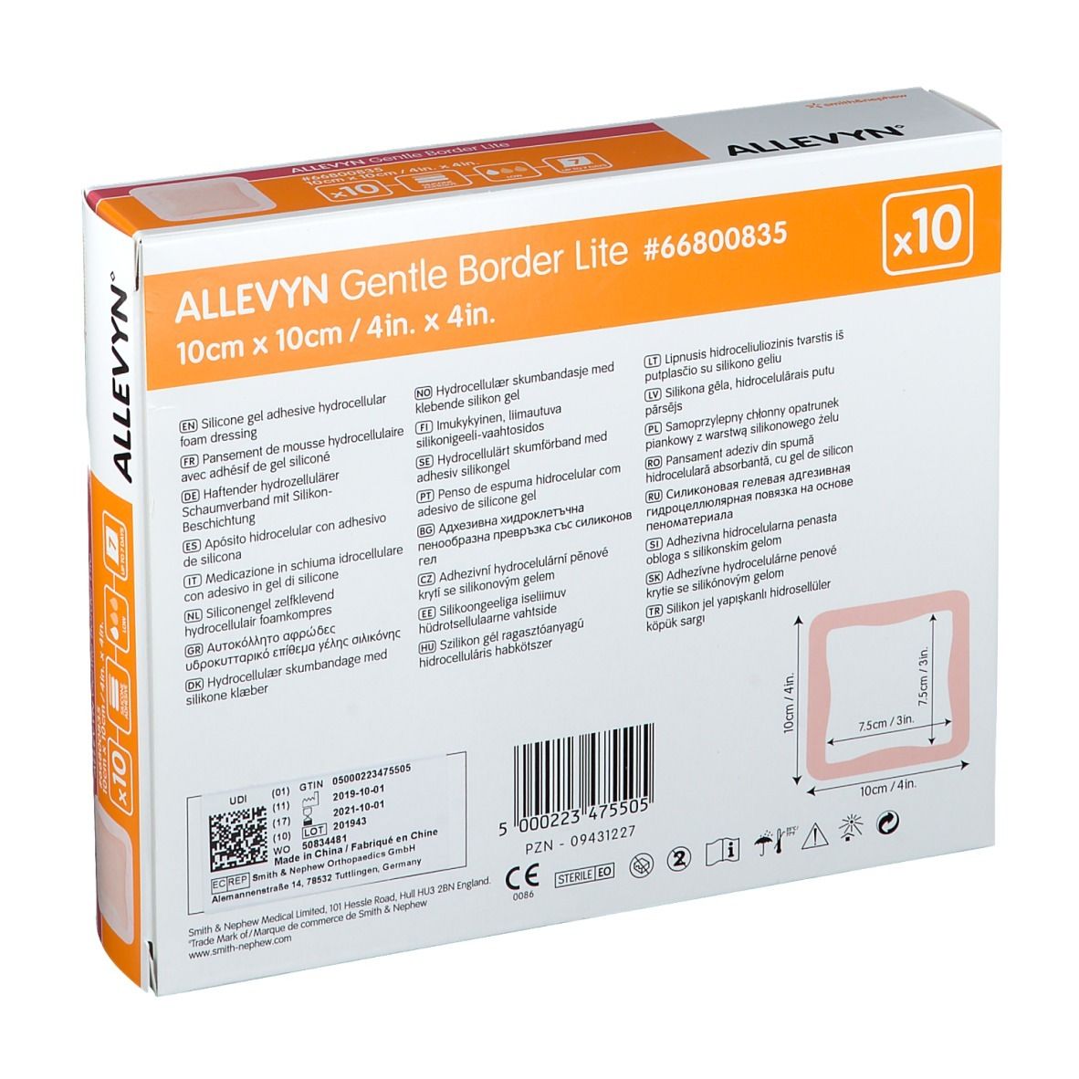 ALLEVYN® Gentle Border Lite 10x10cm 10 St - shop-apotheke.at