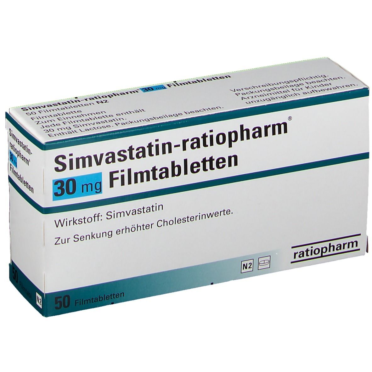 Simvastatin-ratiopharm® 30 mg 50 St mit dem E-Rezept kaufen - Shop Apotheke