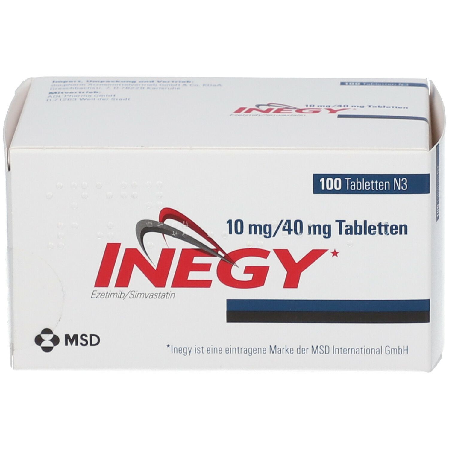INEGY® 10 mg/40 mg 100 St mit dem E-Rezept kaufen - Shop Apotheke