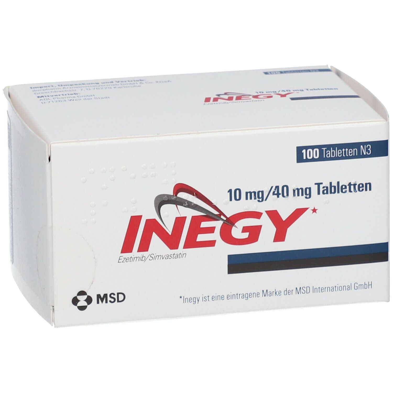 INEGY® 10 mg/40 mg 100 St mit dem E-Rezept kaufen - Shop Apotheke