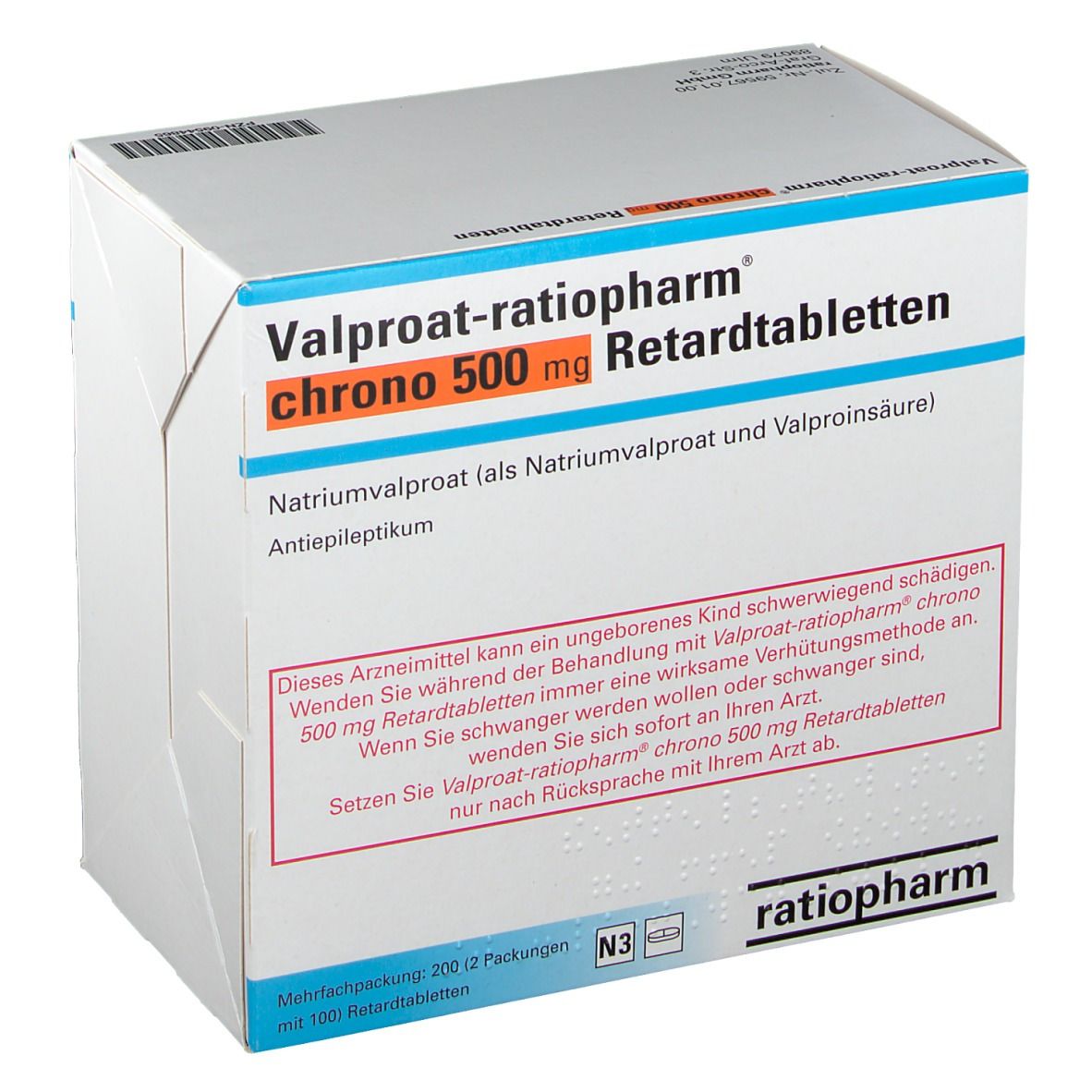 Valproat-ratiopharm® chrono 500 mg 200 St - shop-apotheke.com