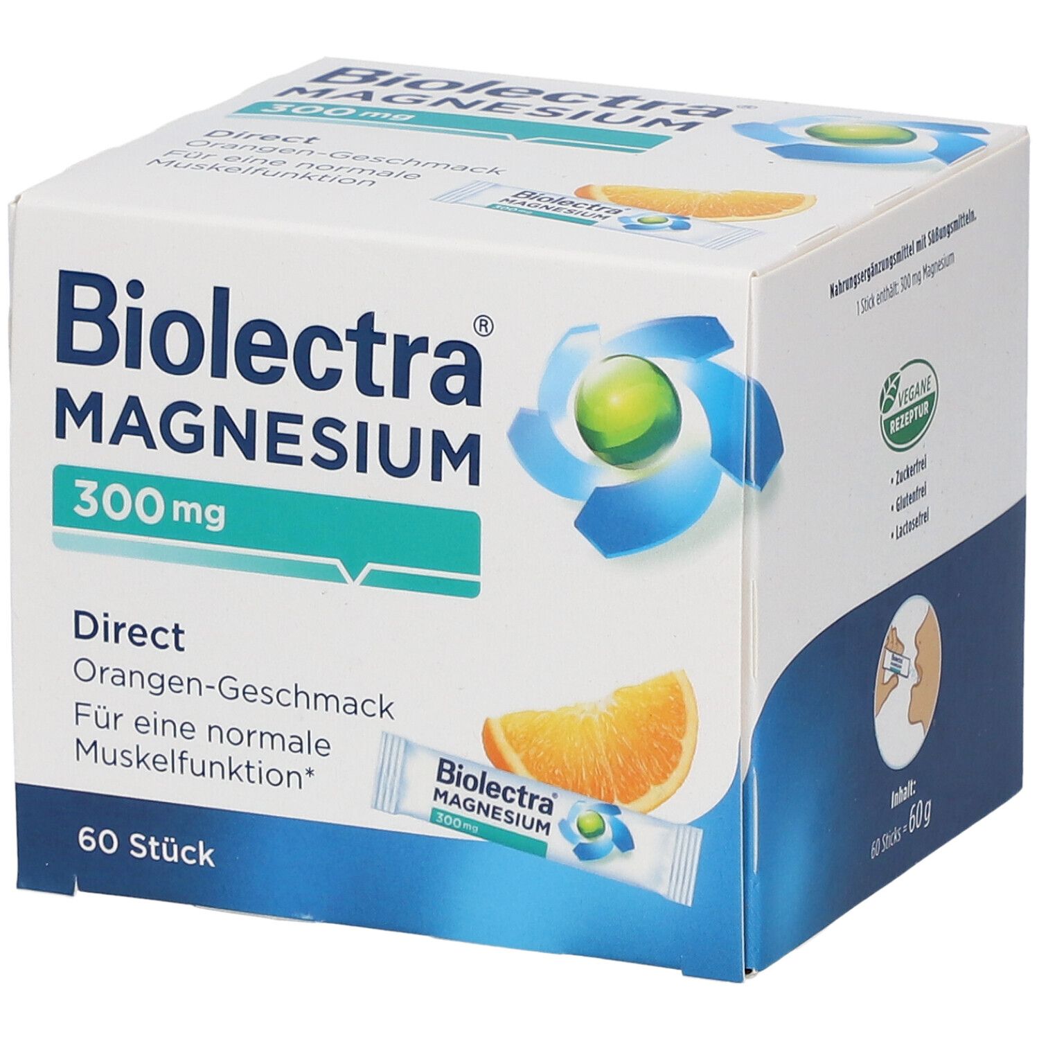 Biolectra® Magnesium 300 mg Direct Orangengeschmack 60 St - shop ...