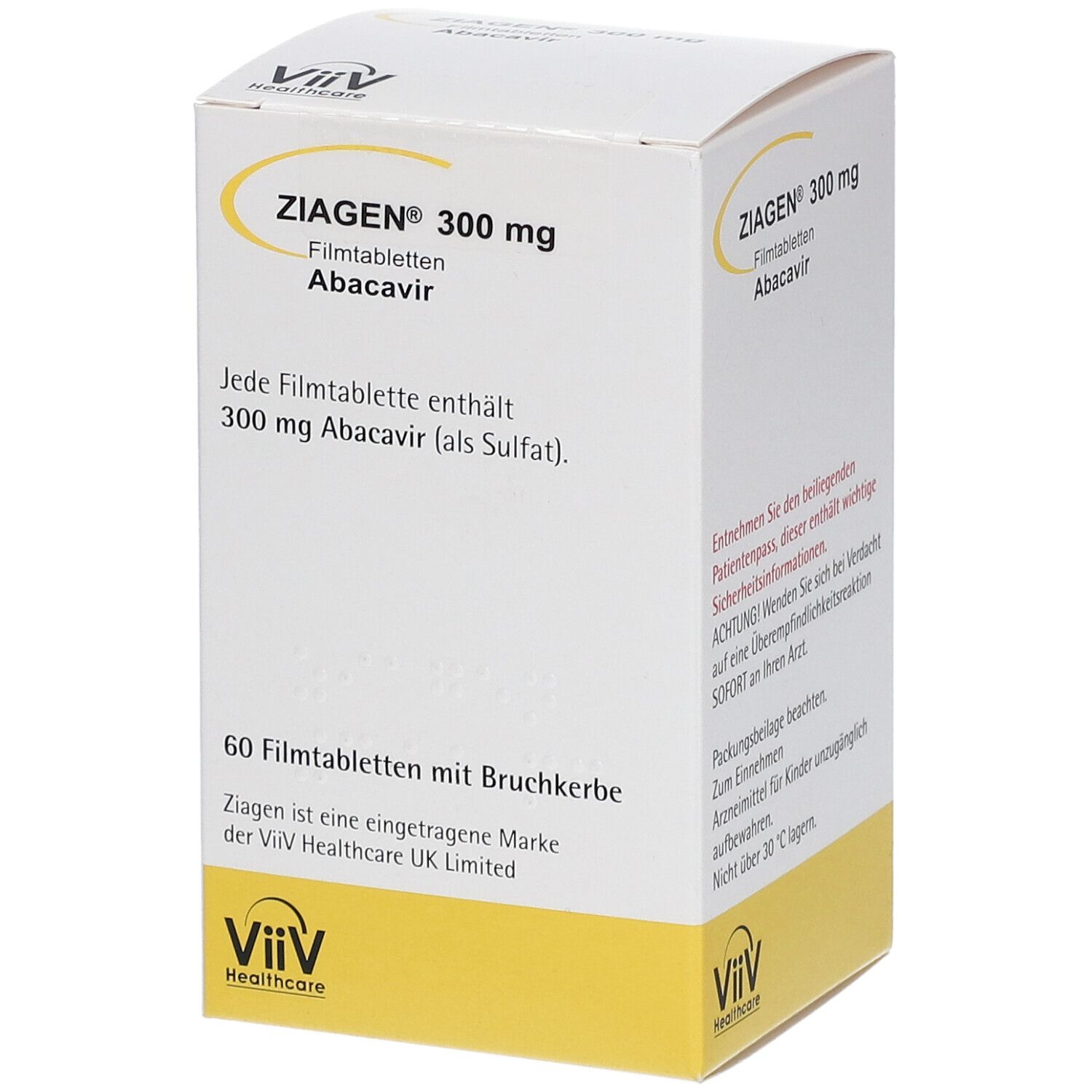 Ziagen 300 mg 60 St mit dem E-Rezept kaufen - Shop Apotheke