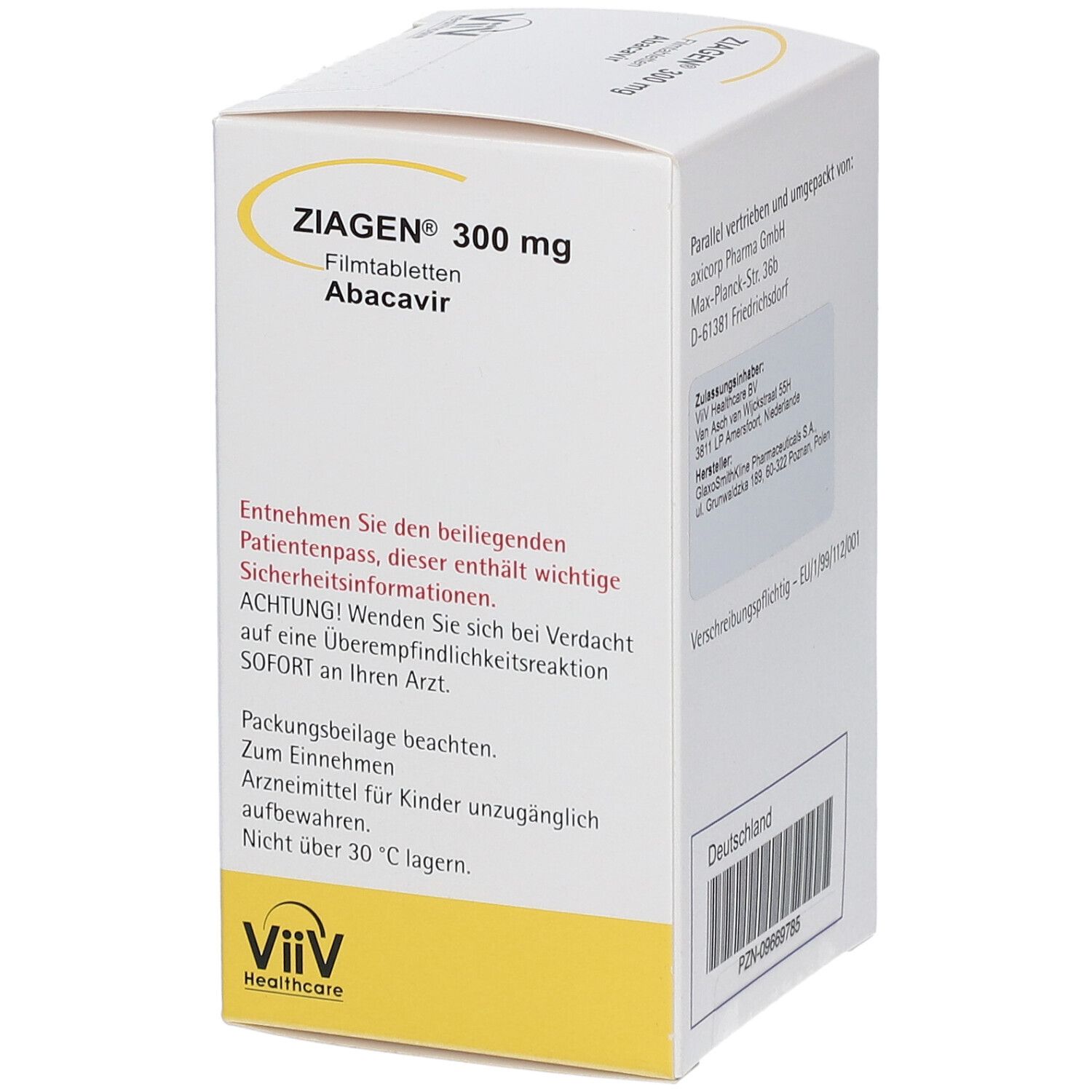 Ziagen 300 mg 60 St mit dem E-Rezept kaufen - Shop Apotheke