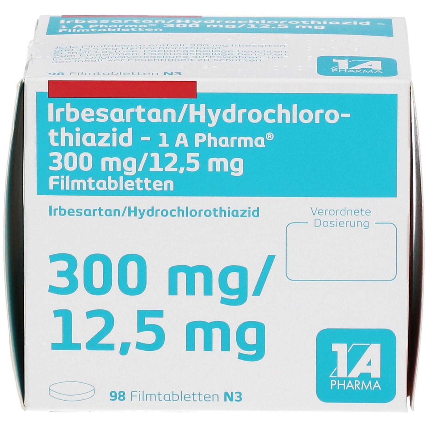 Irbesartan/Hct 1A 300/12.5 98 St mit dem E-Rezept kaufen - Shop Apotheke