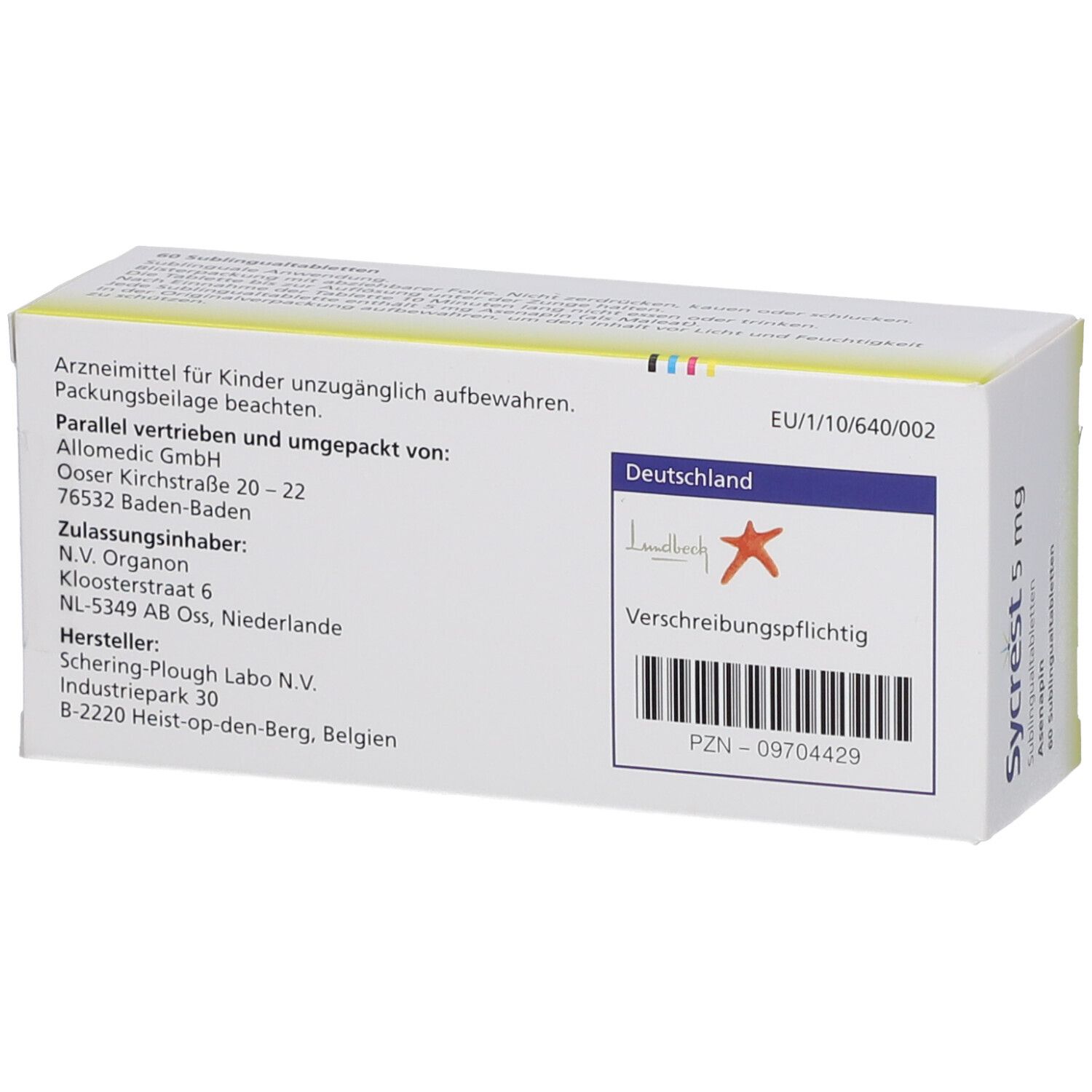 Sycrest 5 mg Sublingual 60 St mit dem E-Rezept kaufen - Shop Apotheke