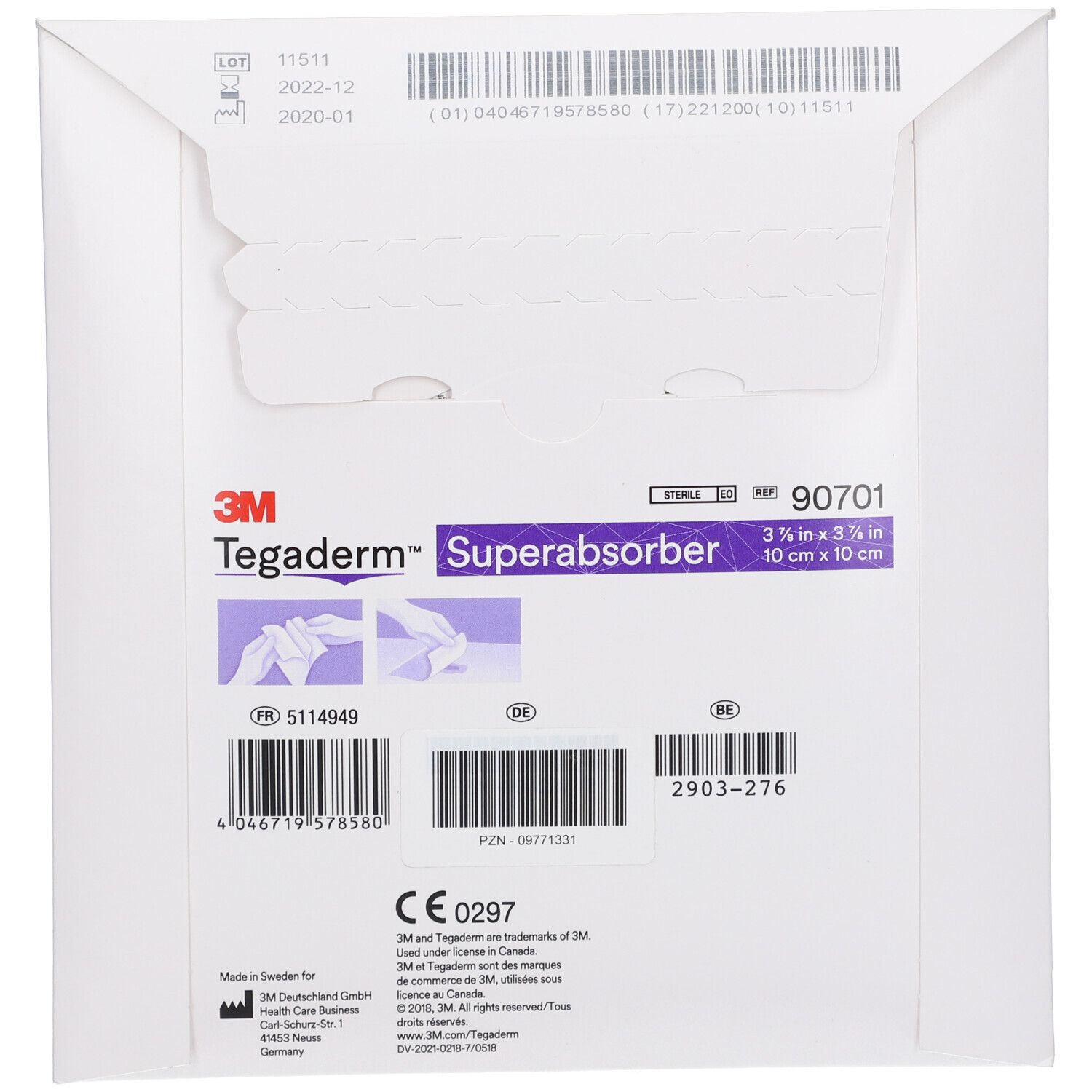 Tegaderm Superabsorber 10 x 10 cm 10 St - Shop Apotheke