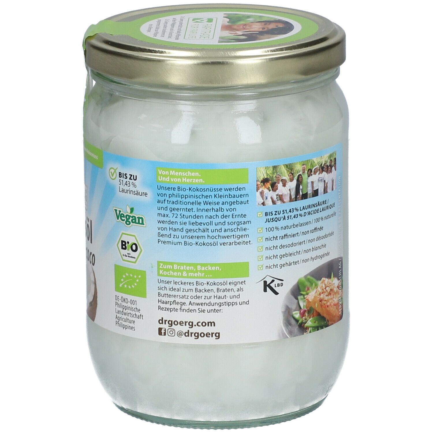 Dr. Goerg Premium Bio-Kokosöl 500 ml - Shop Apotheke