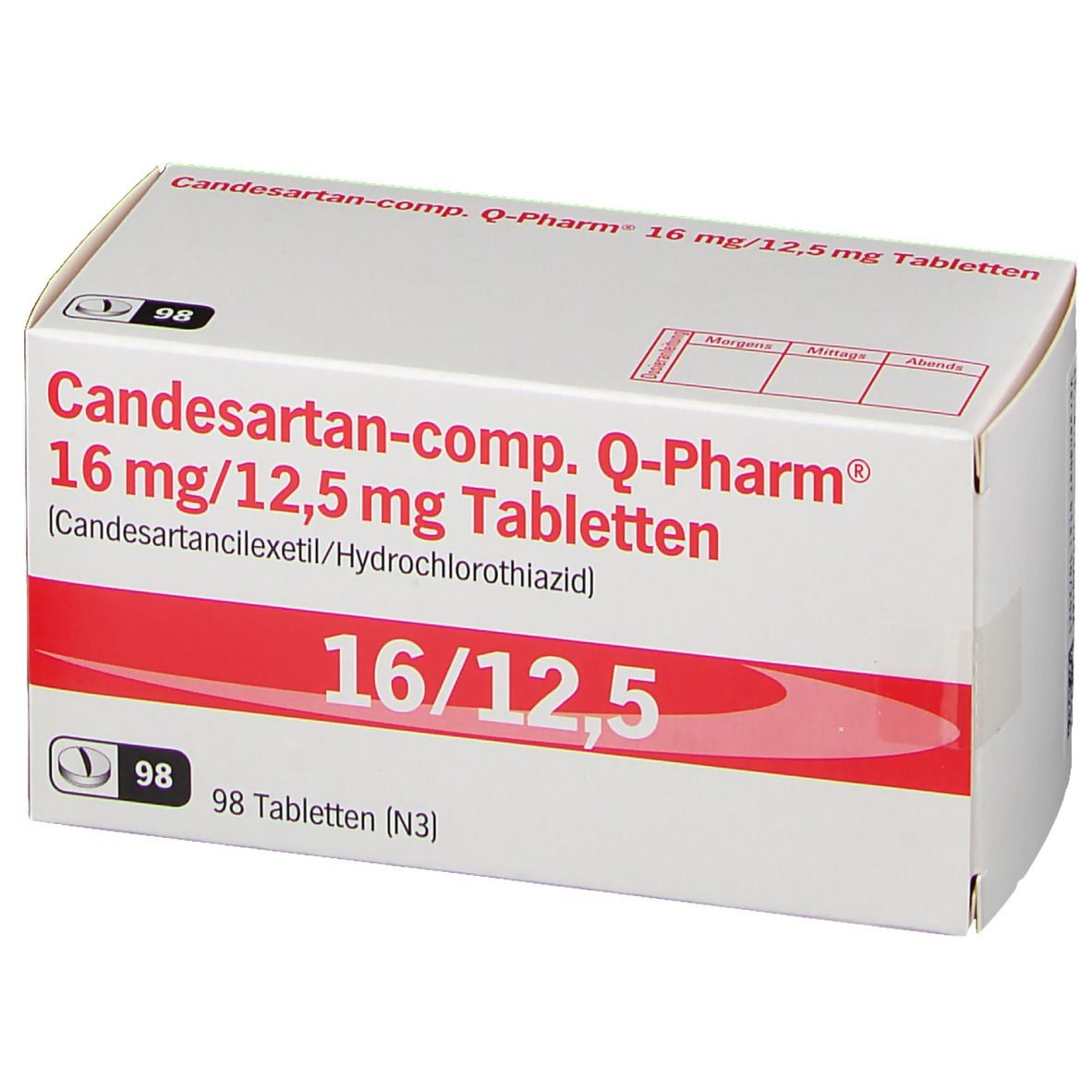 Candesartan-comp. Q-Pharm® 16 mg/12,5 mg 98 St mit dem E-Rezept kaufen ...