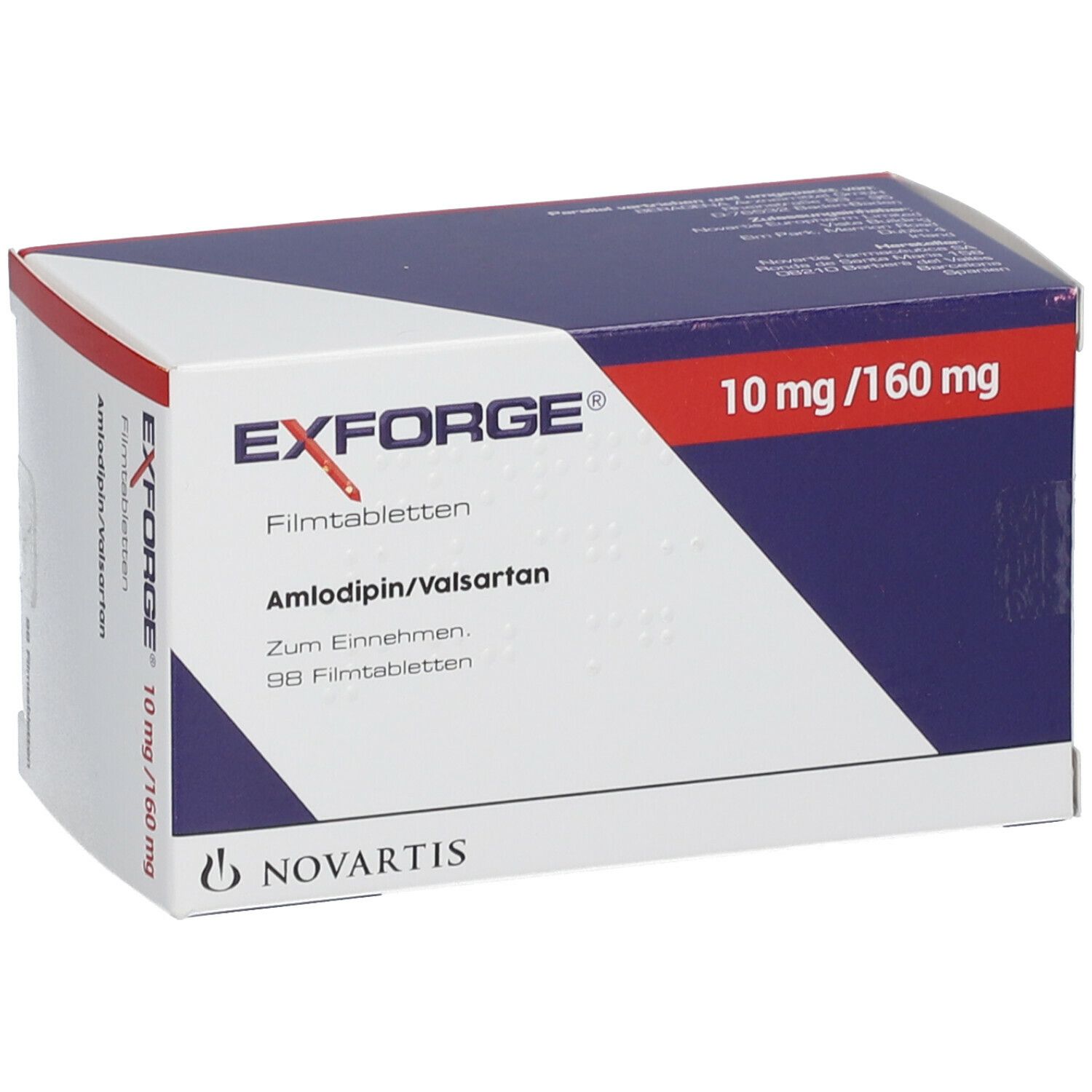 EXFORGE 10 mg/160 mg Filmtabletten B 98 St mit dem E-Rezept kaufen ...