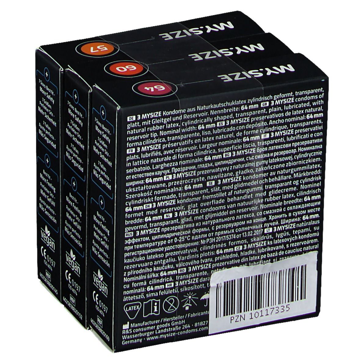 MY.SIZE 57 60 64 Kondome Testpack 3x3 St - Shop Apotheke