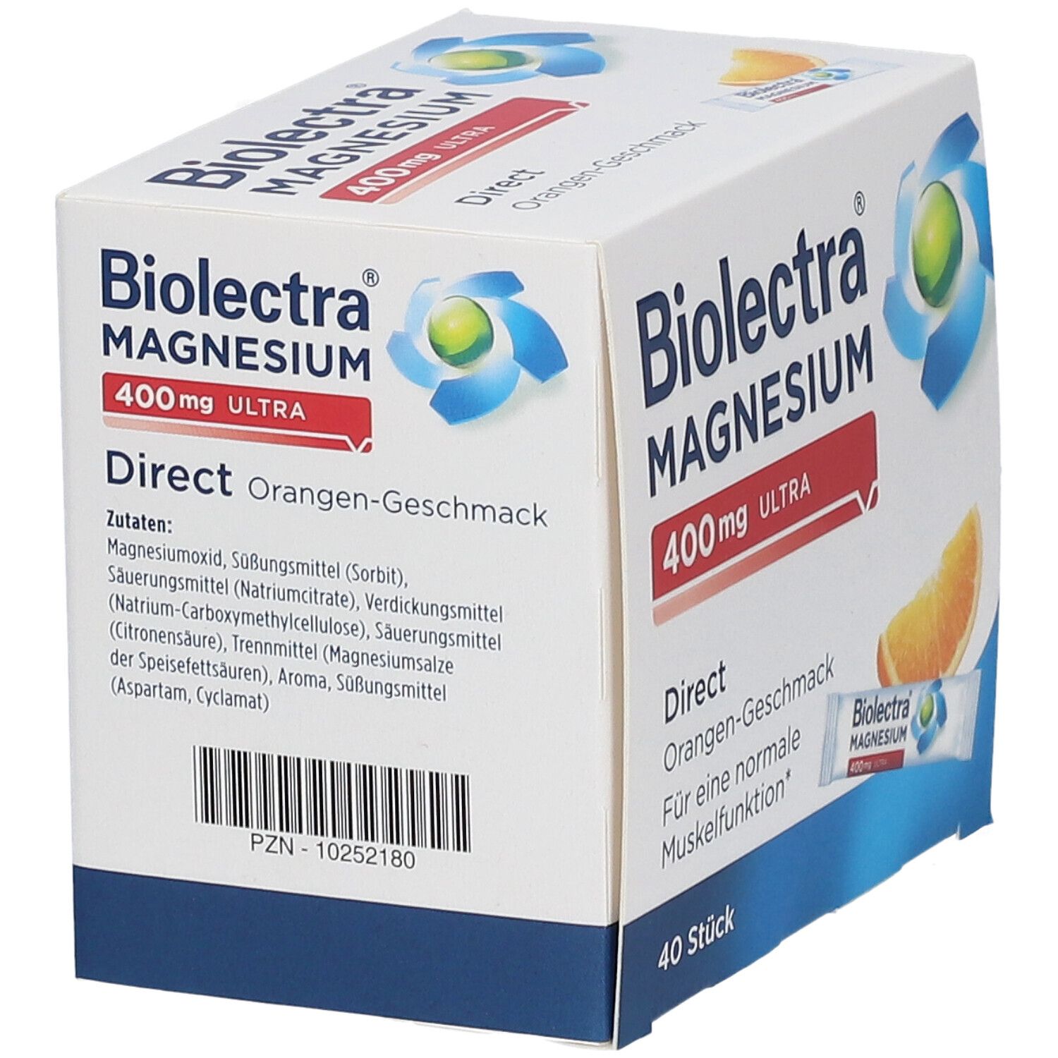 Biolectra® Magnesium ultra Direct 400 mg Orange 40 St - shop-apotheke.com