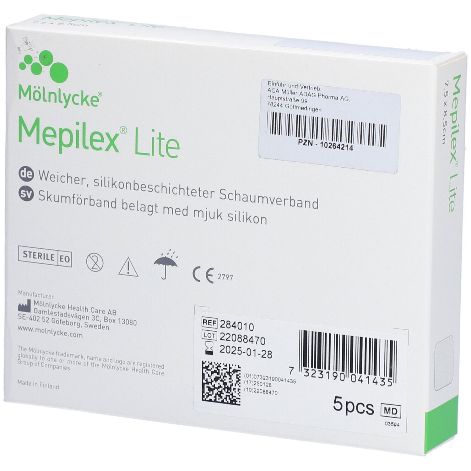 MEPILEX Lite Schaumverband 7,5 x 8,5 cm steril 5 St - Shop Apotheke