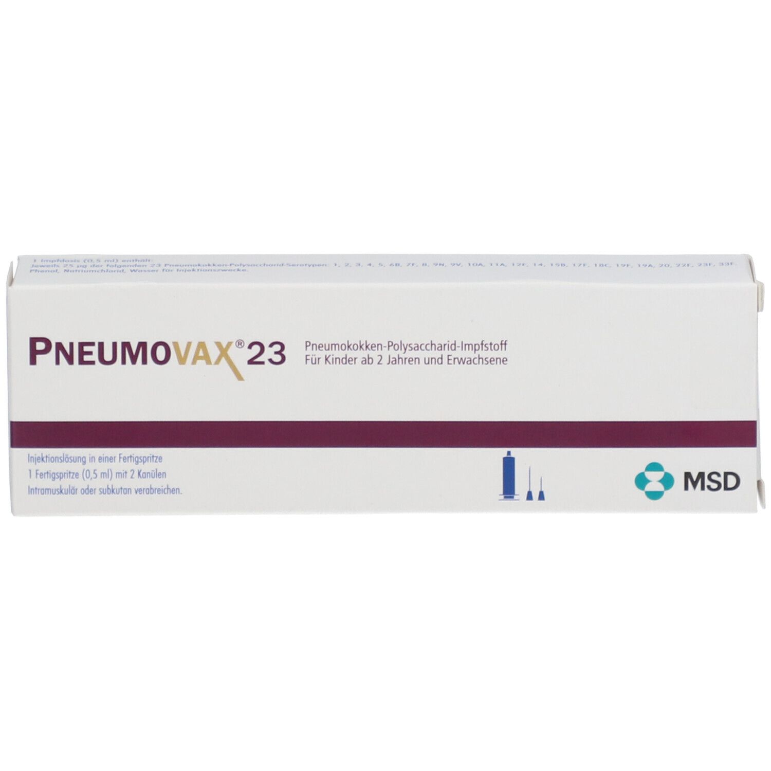 PNEUMOVAX® 23 0,5 ml mit dem E-Rezept kaufen - Shop Apotheke