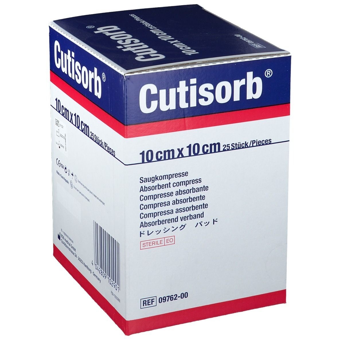 Cutisorb® Saugkompresse steril 10 cm x 10 cm 25 St - Shop Apotheke