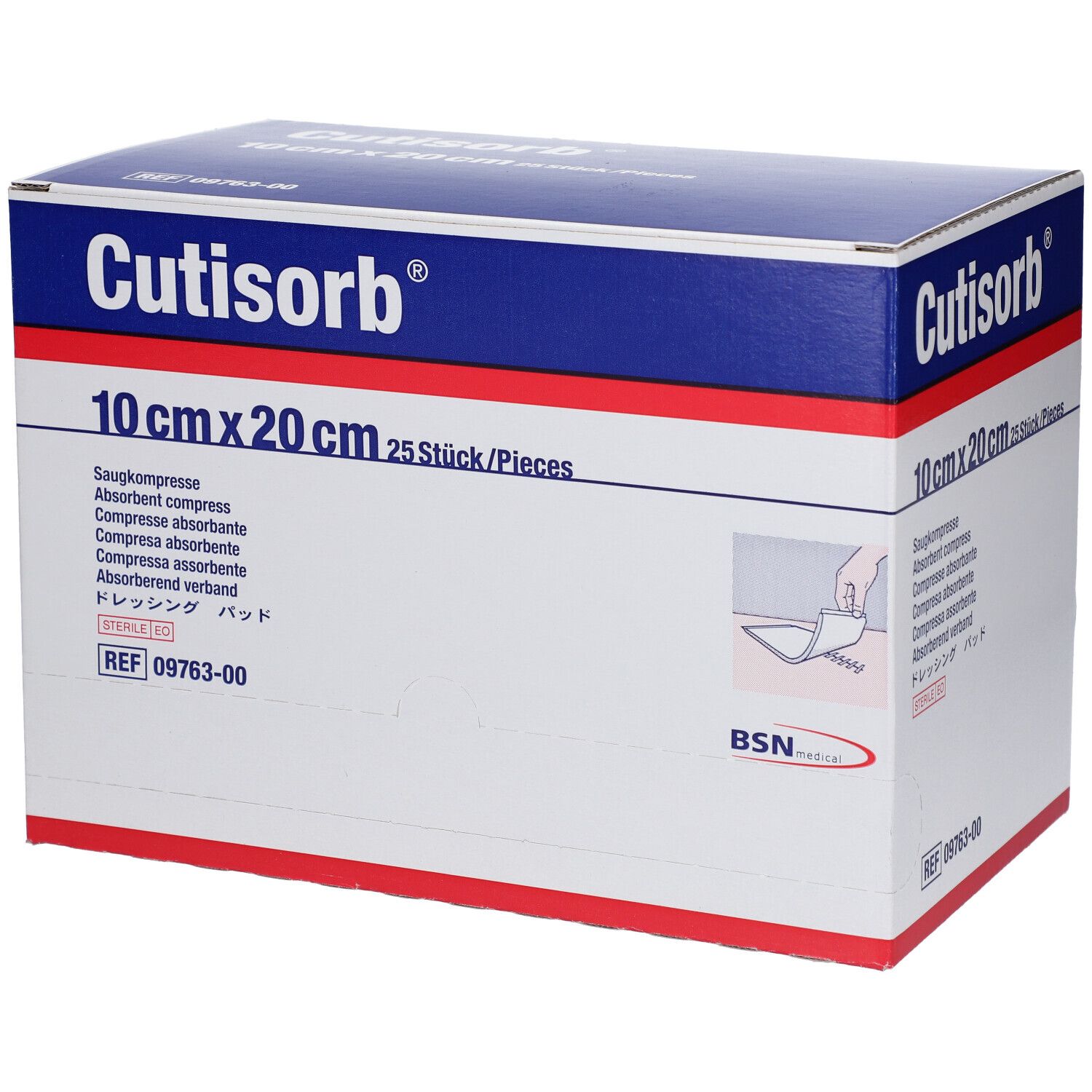 Cutisorb® Saugkompresse steril 10 cm x 20 cm 25 St - shop-apotheke.at