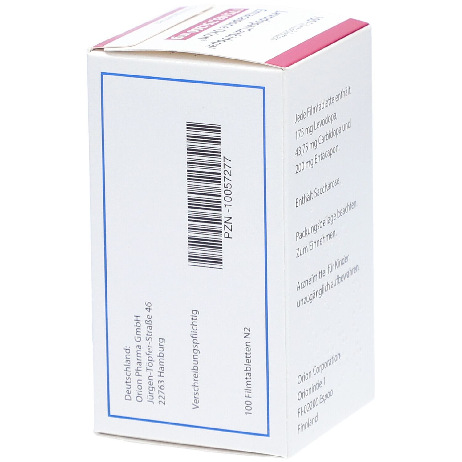 Levodopa/Carbidopa/Entacapone Orion® 175 mg/43,75 mg/200 mg 100 St mit ...