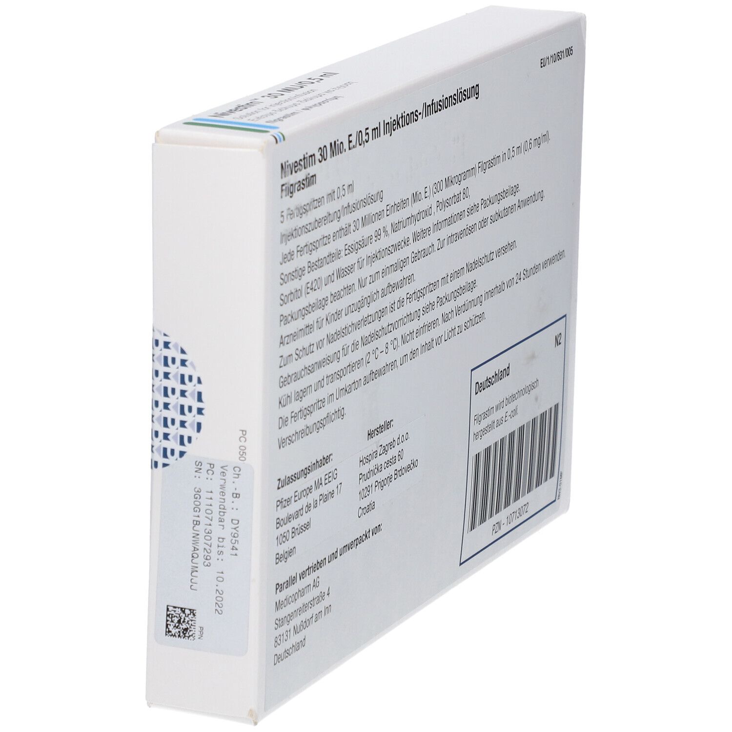 Nivestim 30 Mio.E/0,5 ml 5 St mit dem E-Rezept kaufen - Shop Apotheke