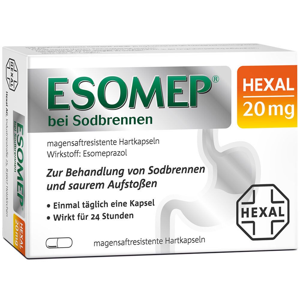 ESOMEP® HEXAL bei Sodbrennen 20 mg 7 St - Shop Apotheke