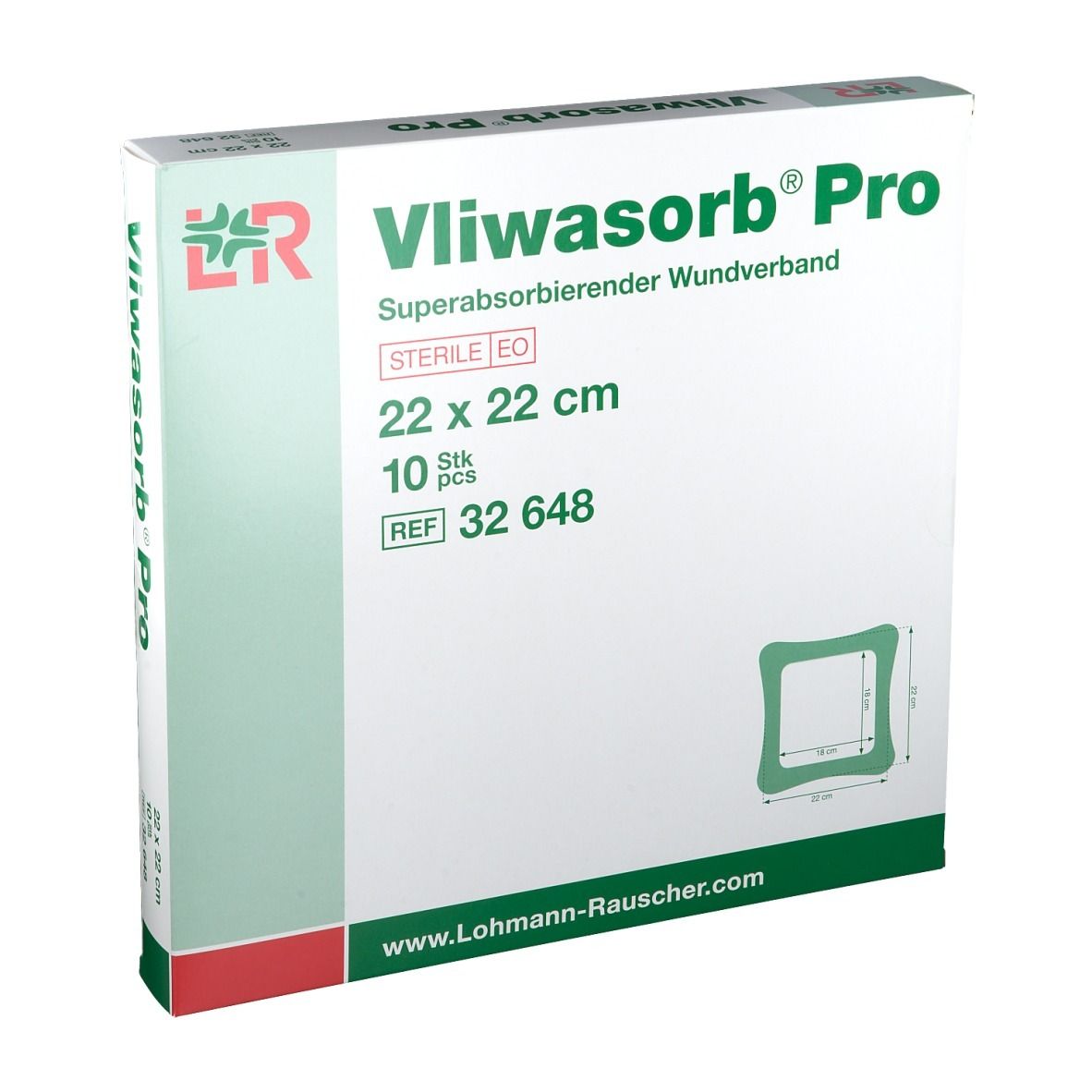 Vliwasorb® Pro Superabsorbierender Wundverband 22 x 22 cm 10 St - shop ...