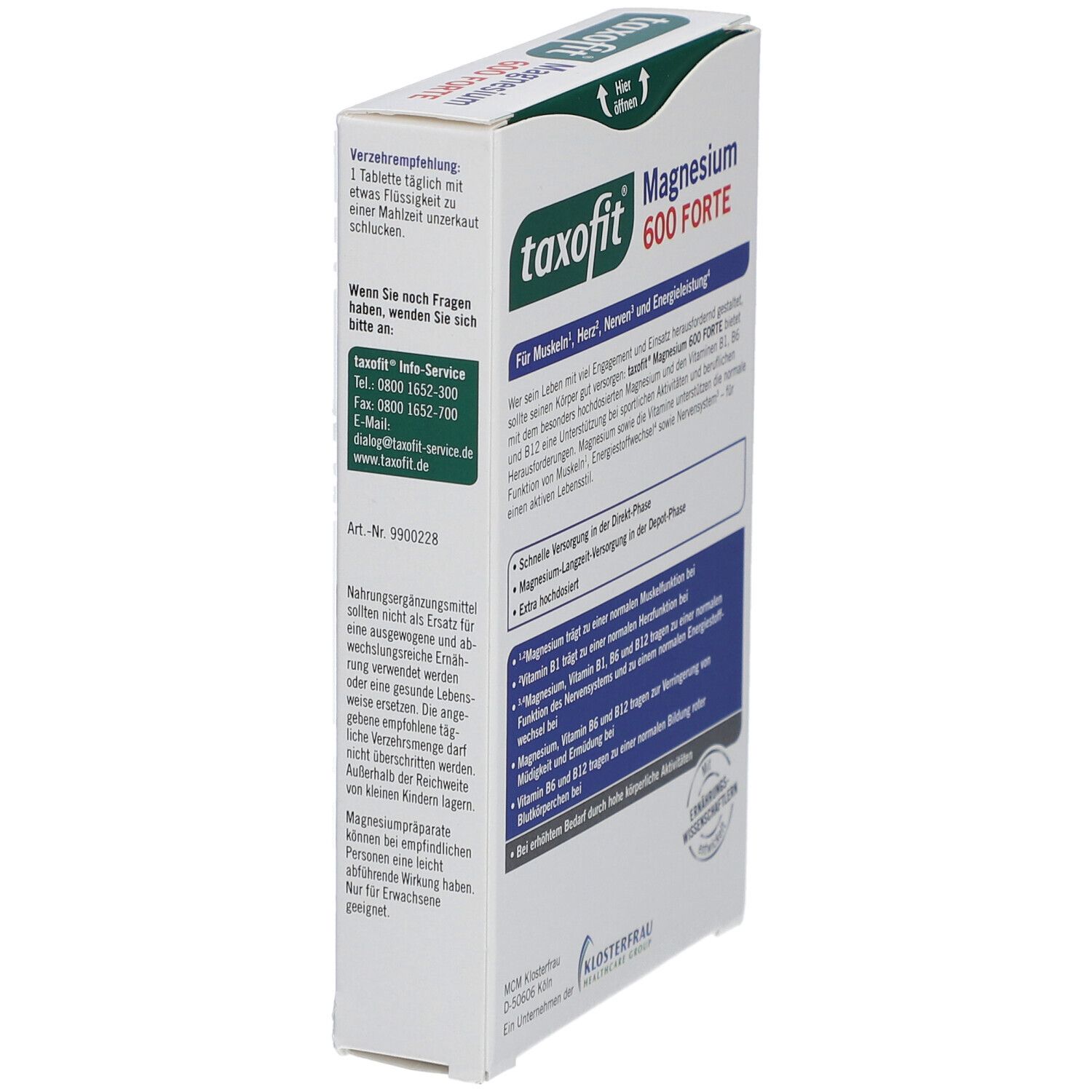 taxofit® Magnesium 600 Forte 30 St - shop-apotheke.com