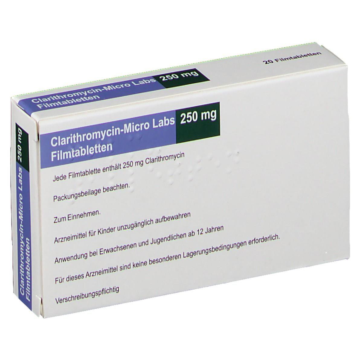 Clarithromycin-Micro Labs 250 mg 20 St mit dem E-Rezept kaufen - Shop ...