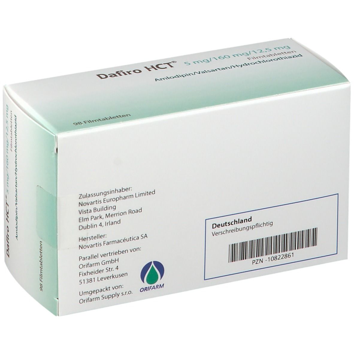 Dafiro HCT 5 mg/160 mg/12,5 mg 98 St mit dem E-Rezept kaufen - Shop ...