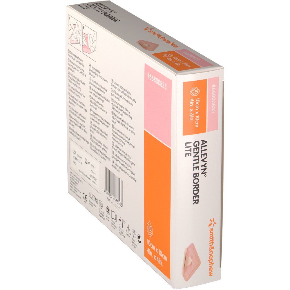 ALLEVYN® GENTLE BORDER LITE 10x10 cm 10 St - Shop Apotheke