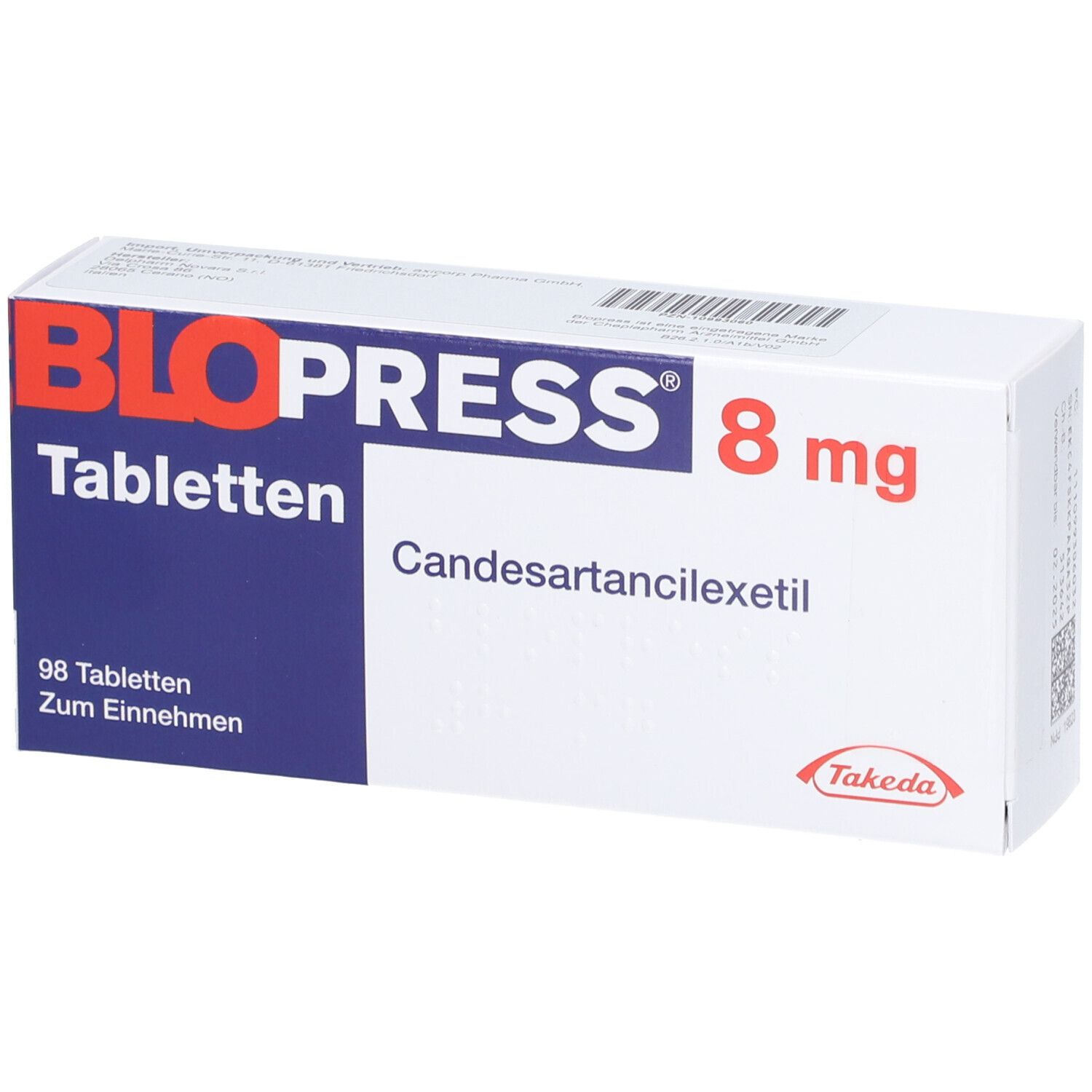 Blopress 8 mg 98 St mit dem E-Rezept kaufen - Shop Apotheke