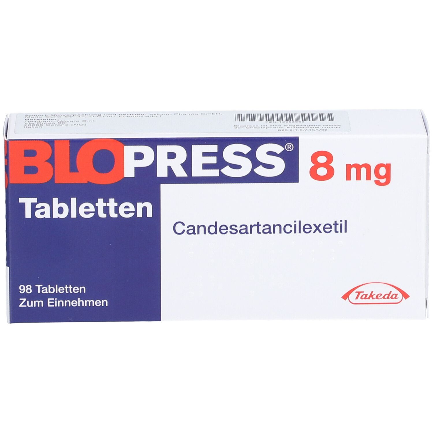 Blopress 8 mg 98 St mit dem E-Rezept kaufen - Shop Apotheke